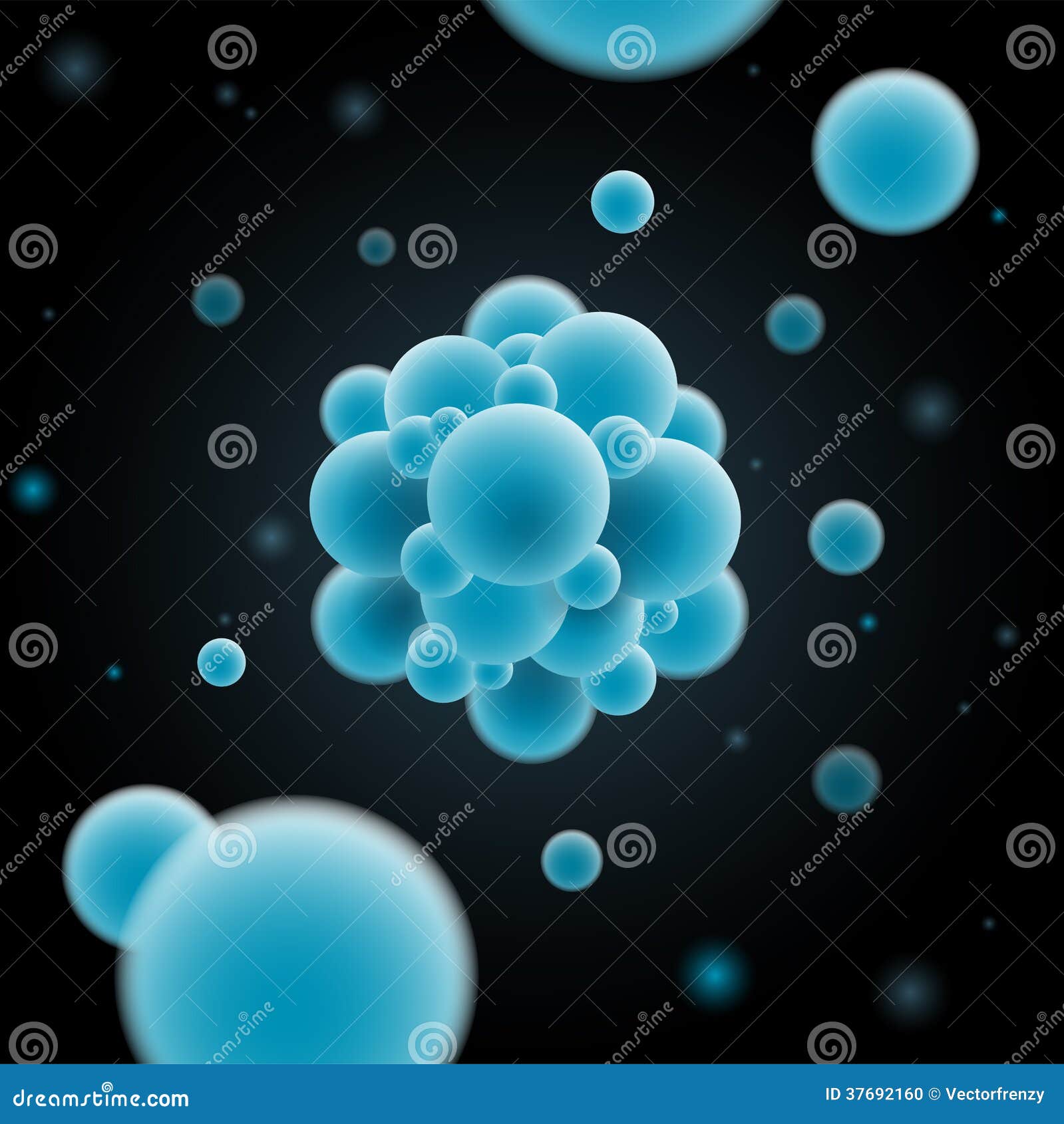 Vector Illustration of a Blue Cell Stock Vector - Illustration of ...