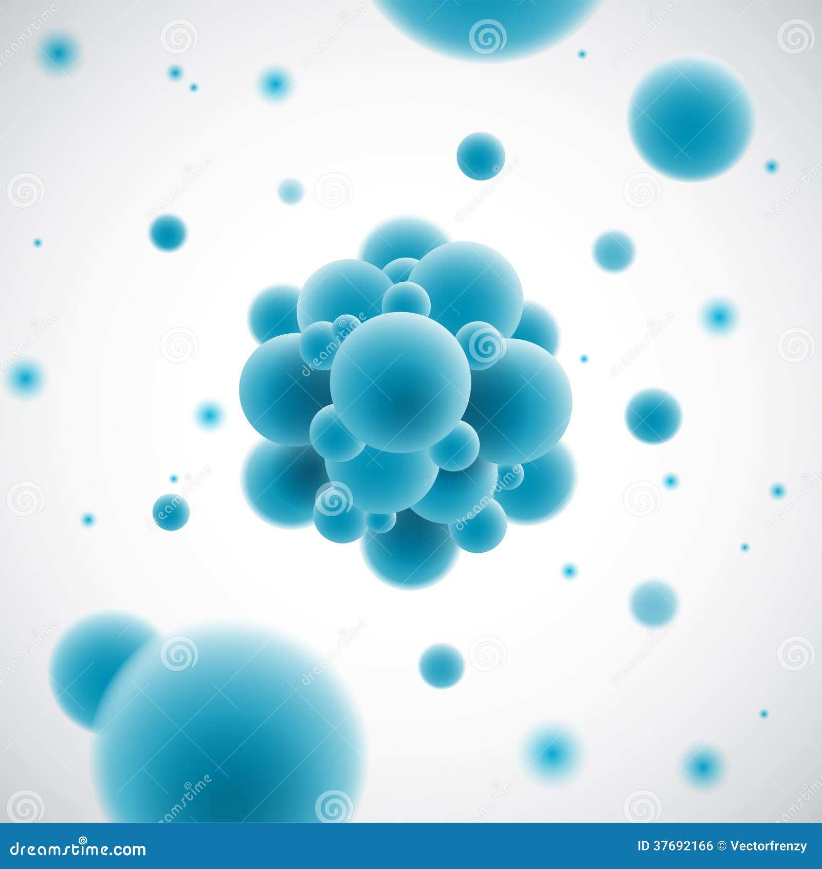 Vector Illustration of a Blue Cell Stock Vector - Illustration of ...