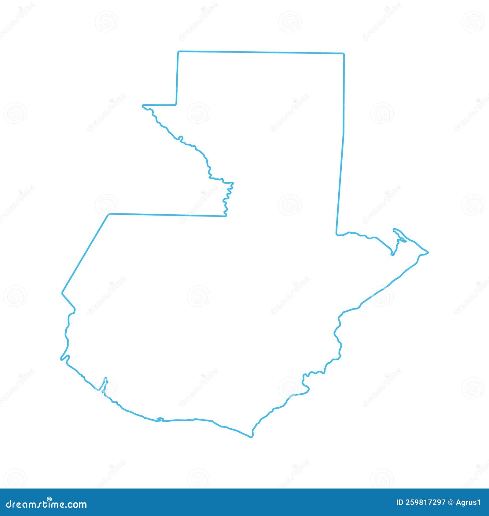 Outline Map Of Guatemala With The National Flag Stock Photography ...