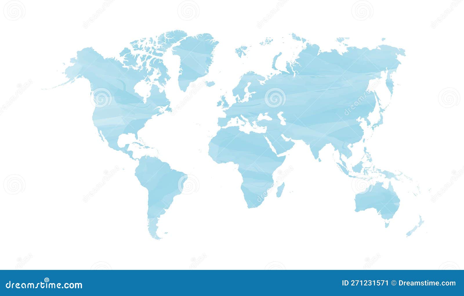 Vector Illustration of Blue Colored World Map Stock Vector ...