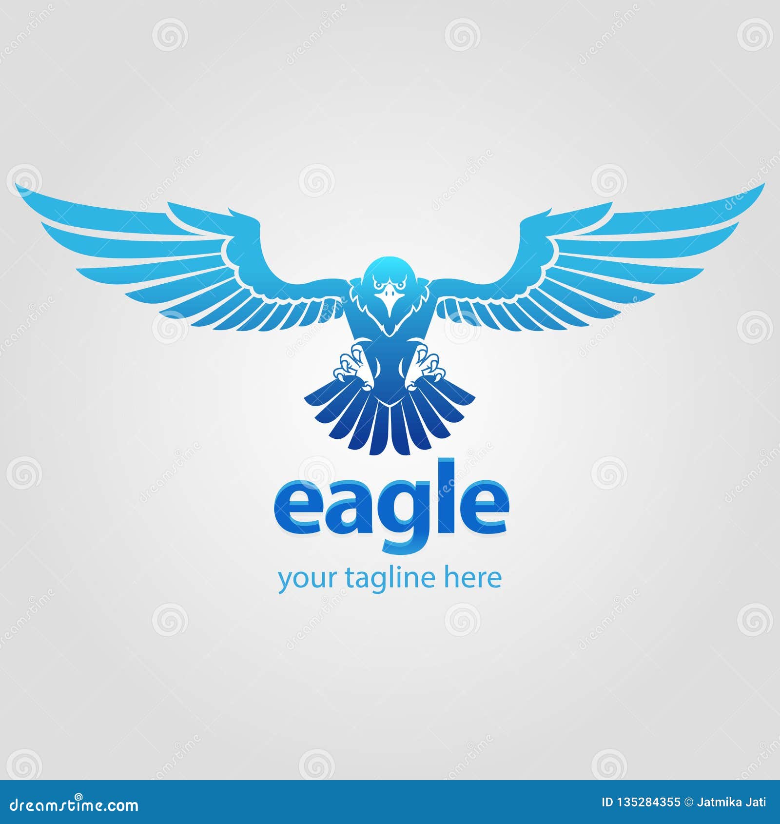 Flying eagle stock vector. Illustration of emblem, abstract - 135284355