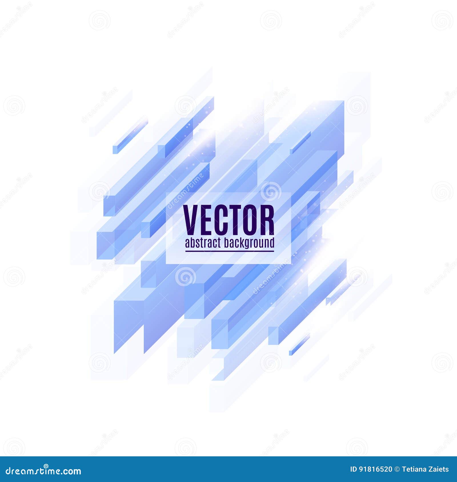 Vector Illustration of Blue Geometric Diagonal Rectangles Background ...