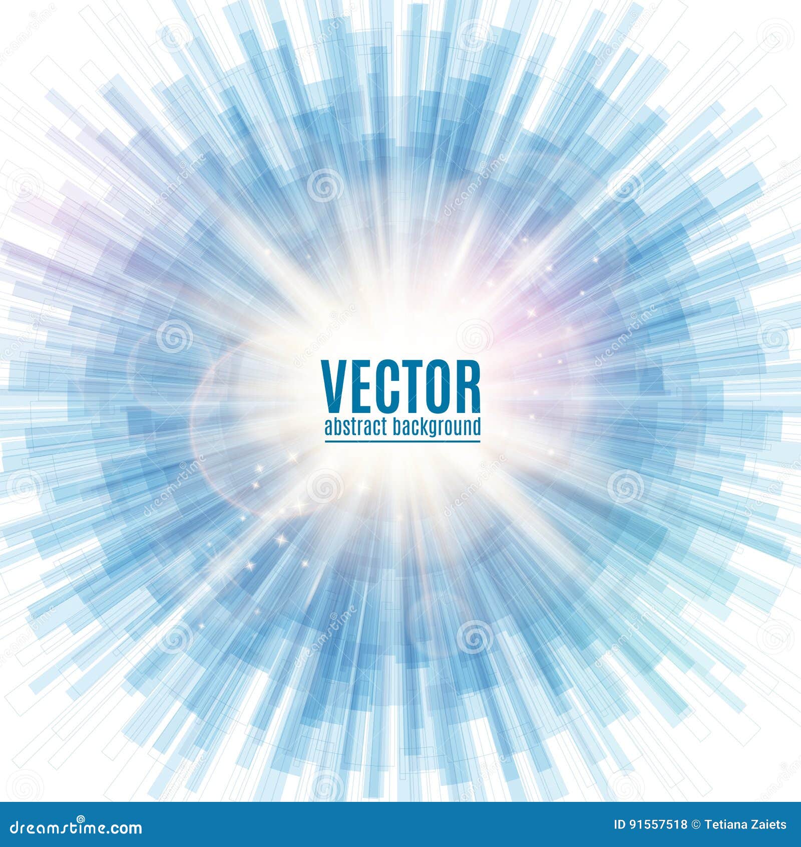 Vector Illustration of Blue Line Rounded Abstract Background Stock ...