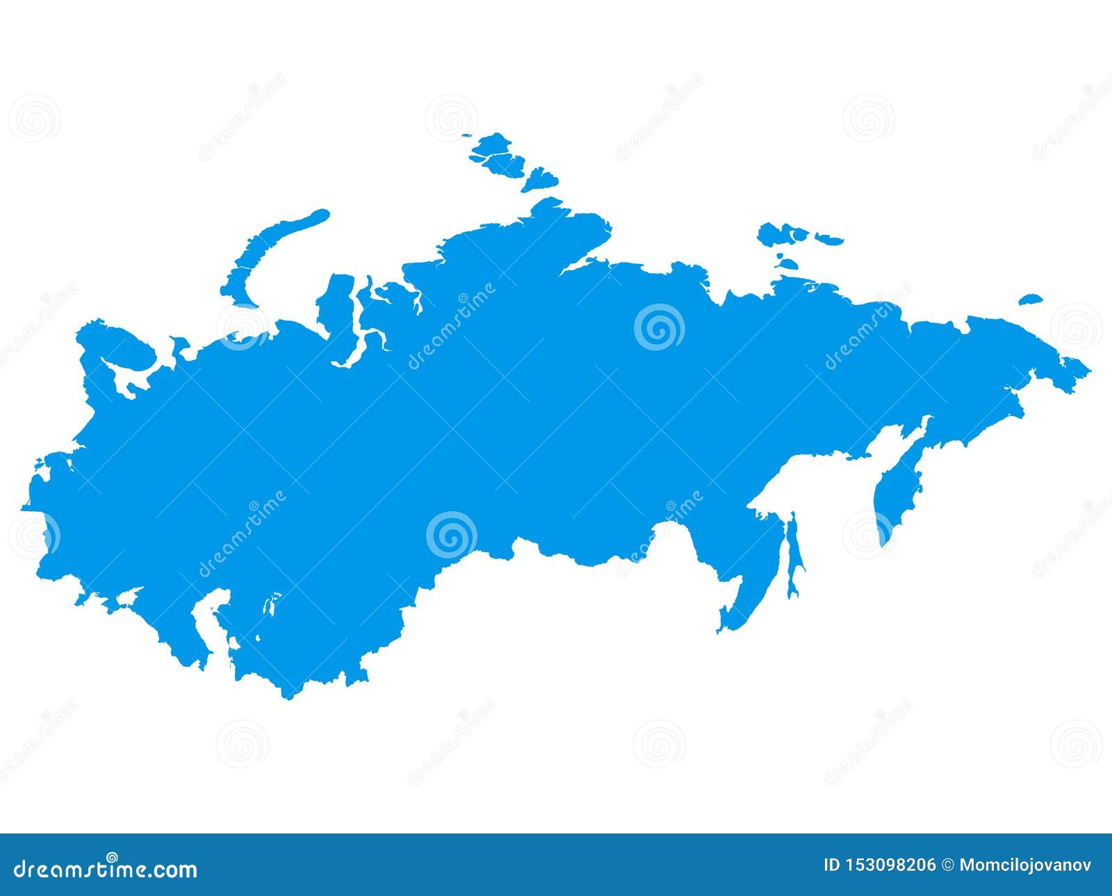 Blue Map of the Soviet Union USSR Stock Vector - Illustration of black ...