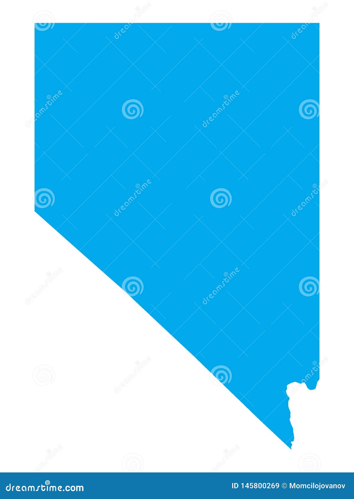 Blue Map of US State of Nevada Stock Vector - Illustration of kansas ...