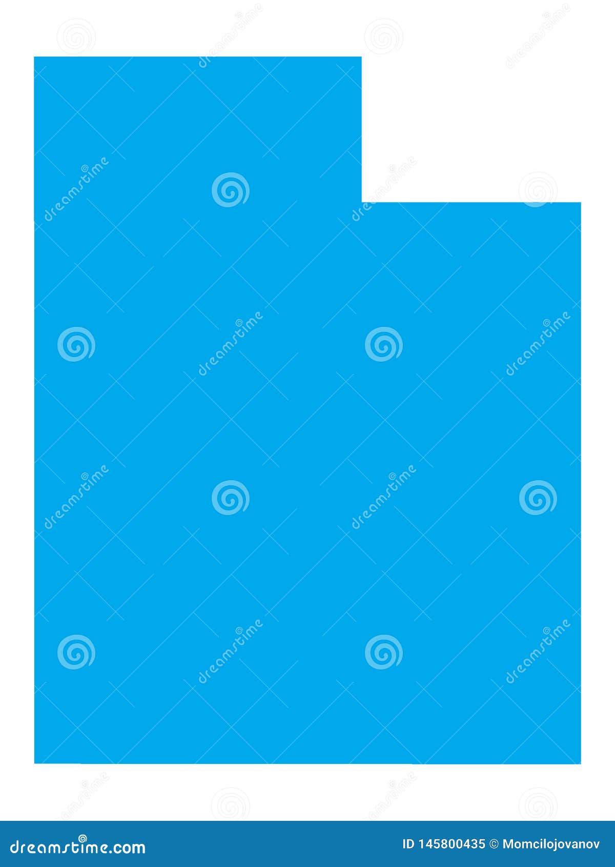 Blue Map of US State of Utah Stock Vector - Illustration of iowa ...