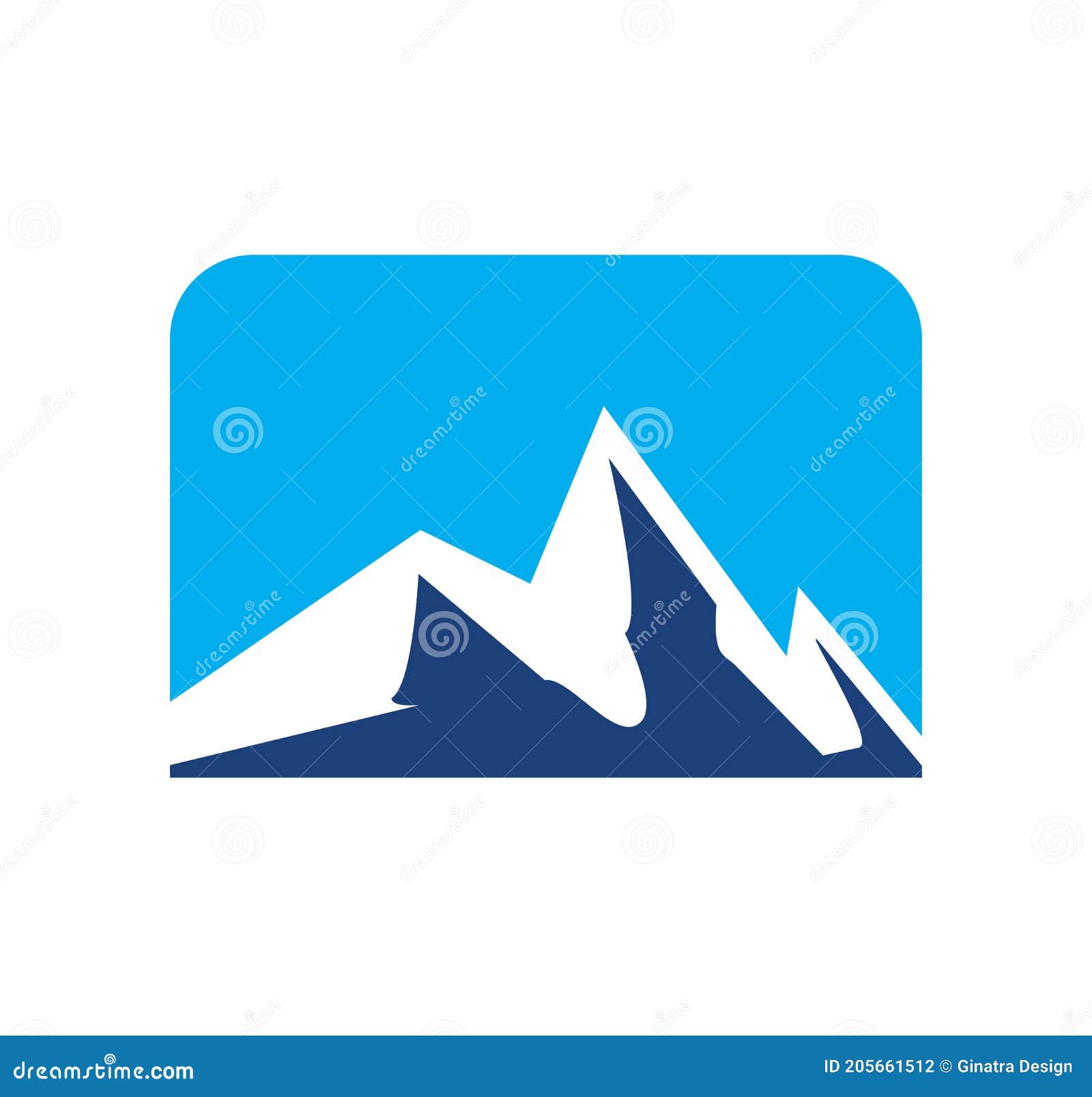 Blue Mountain Vector Sign stock vector. Illustration of logo - 205661512