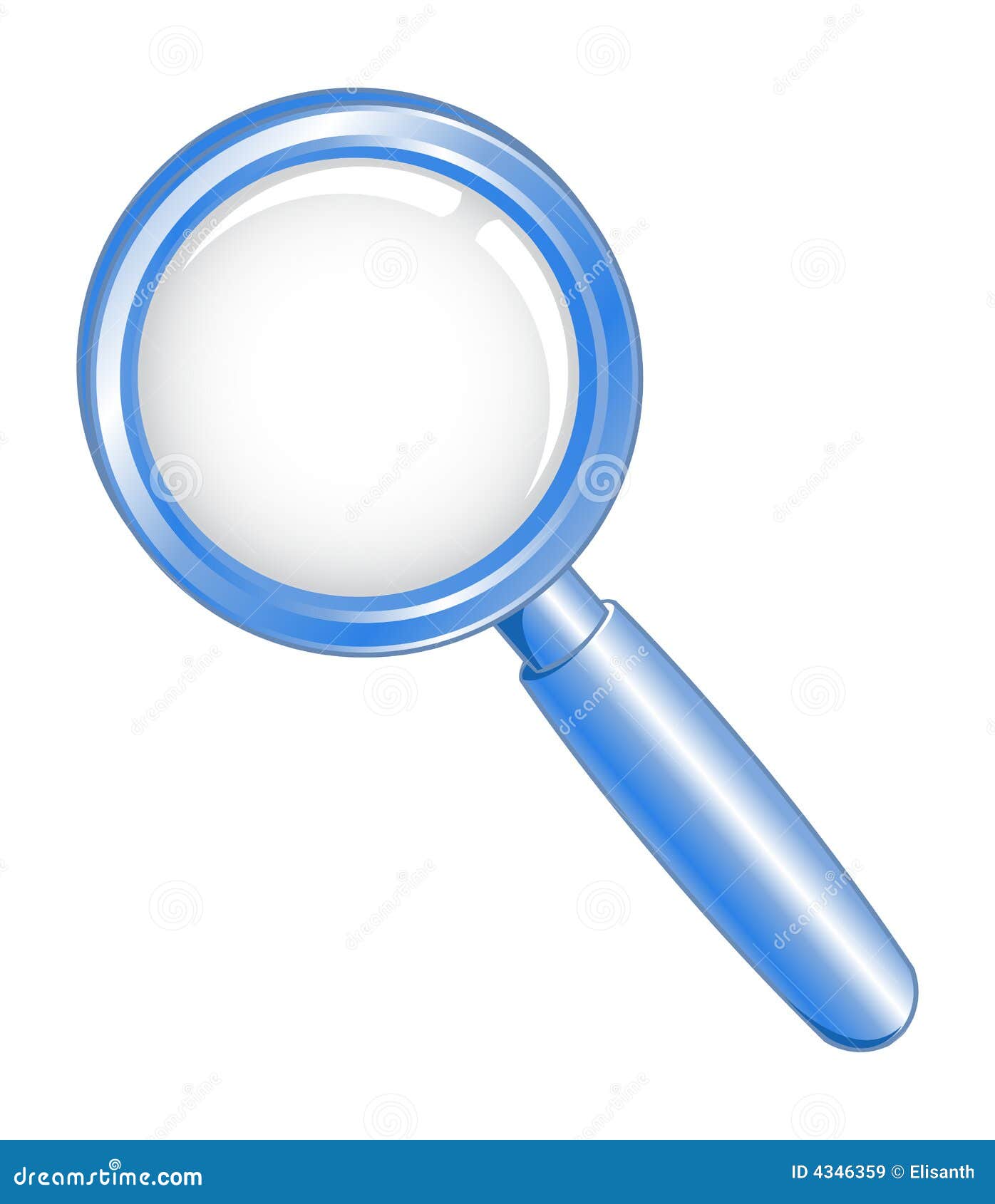 Vector Illustration of a Blue Search Icon Stock Vector - Illustration ...