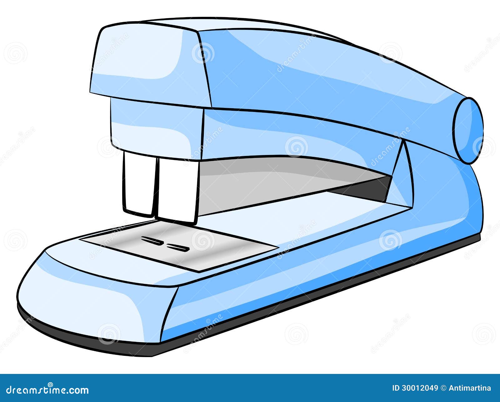 Red Plastic Stapler. Device For Fastening Sheets. Cartoon Vector ... Red Plastic Stapler. Device For Fastening Sheets. Cartoon Vector ...