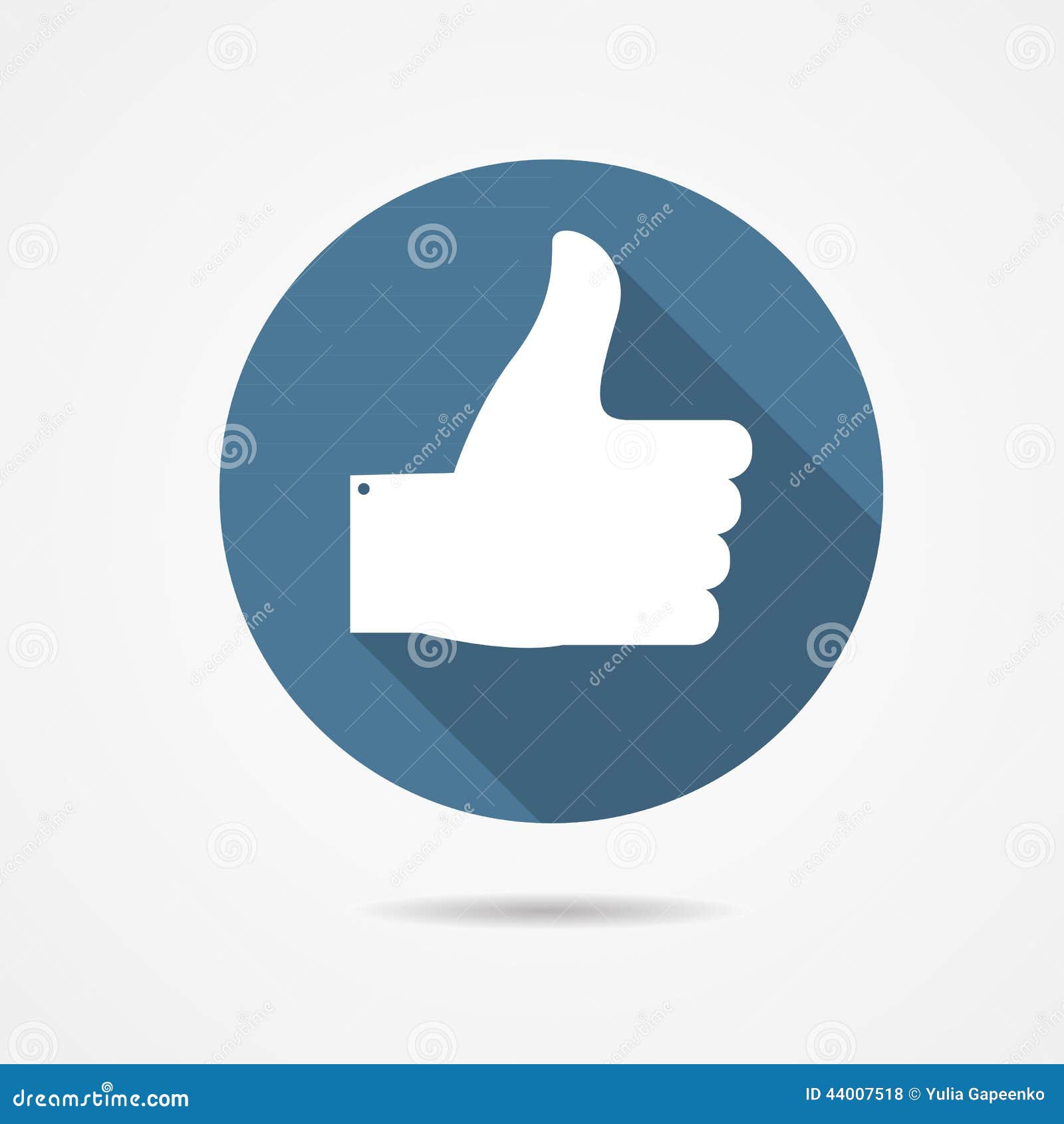 Vector Illustration of Blue Thumb Up Icon with Stock Vector ...