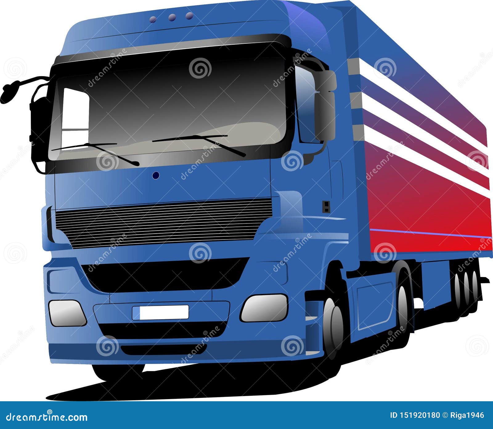Vector Illustration of Blue Stock Vector - Illustration of freight ...