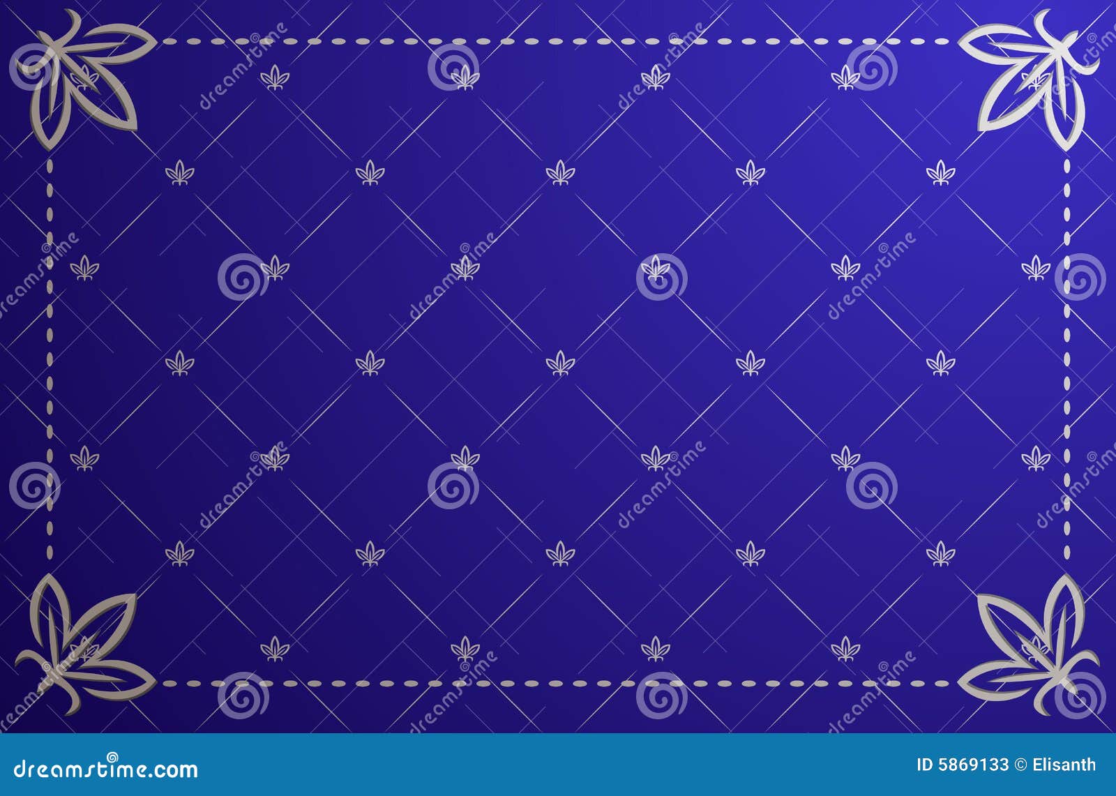 Vector Illustration of Blue Vintage Frame Stock Vector - Illustration ...