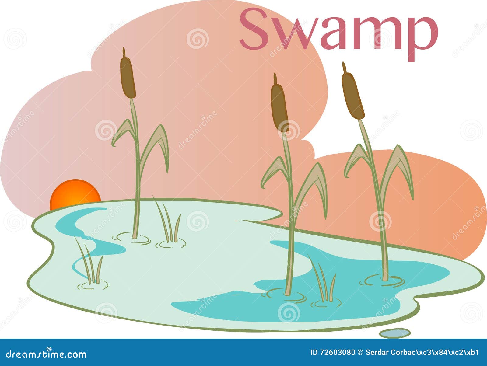 Vector Illustration of a Bog Stock Vector - Illustration of calendar ...