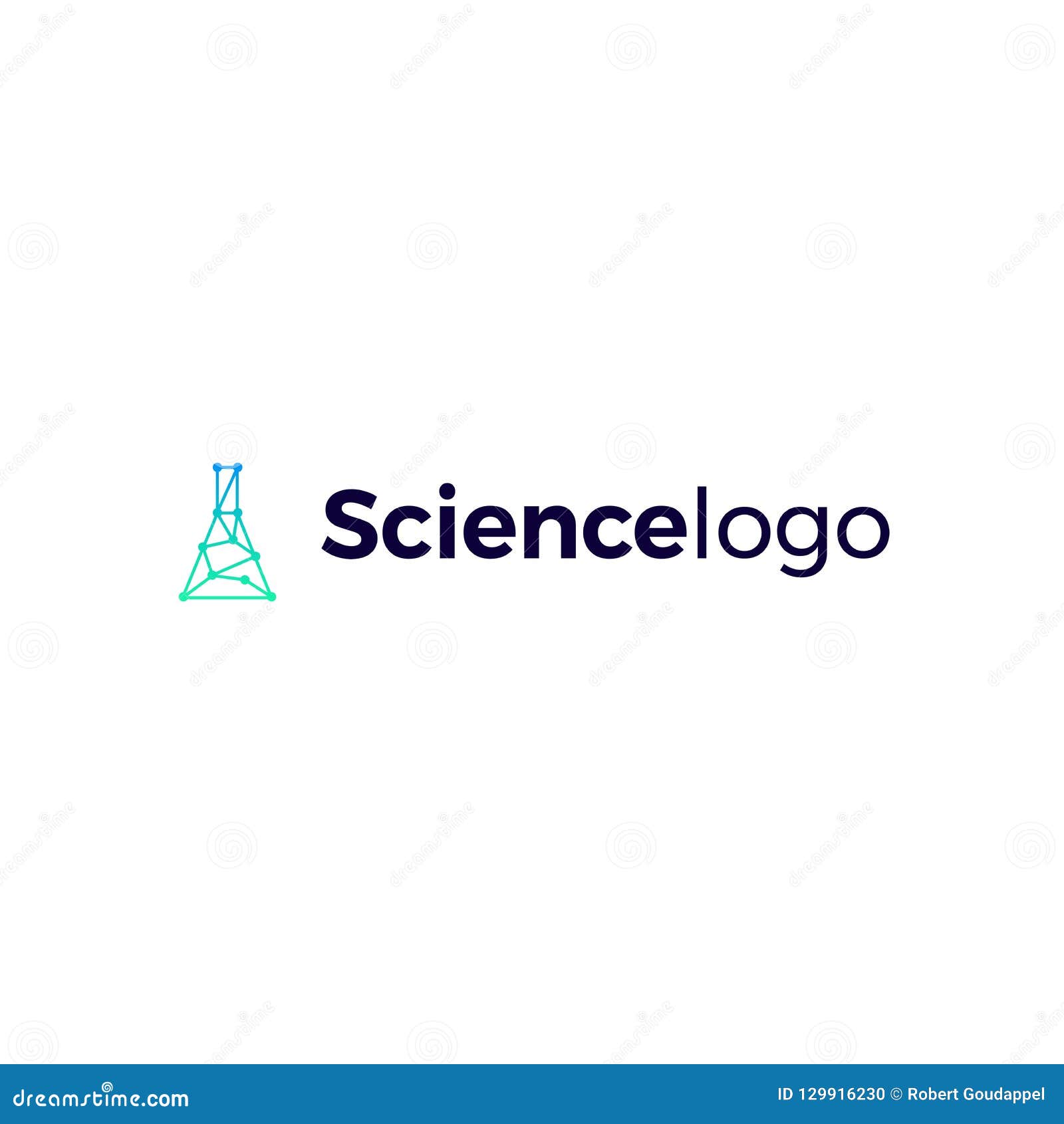 Science Vector Logo Flask with Dots and Lines Connections Stock Vector ...