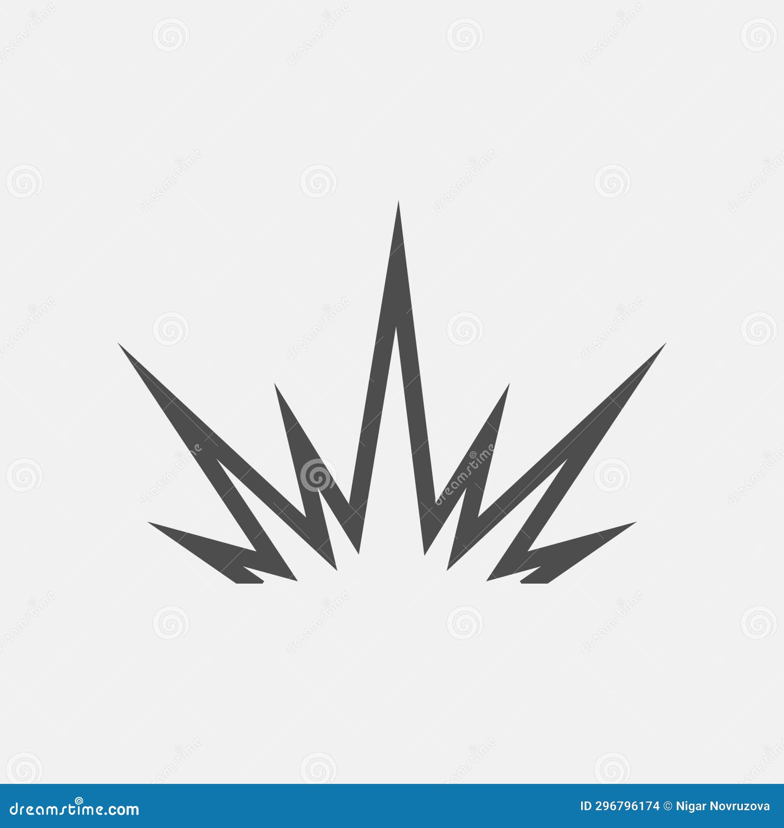 Vector Illustration of Bomb, Boom Icon on Grey Background Stock Vector ...