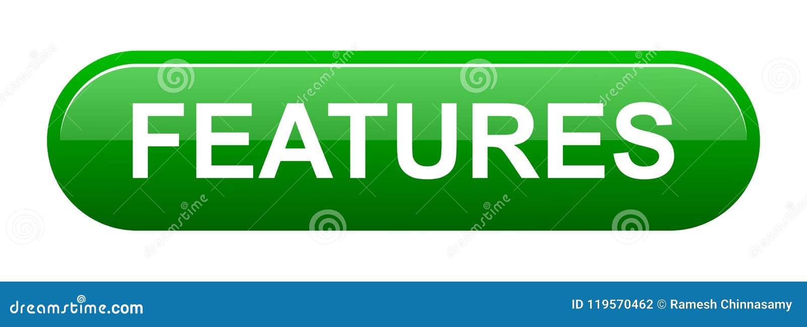 Features button stock vector. Illustration of company - 119570462