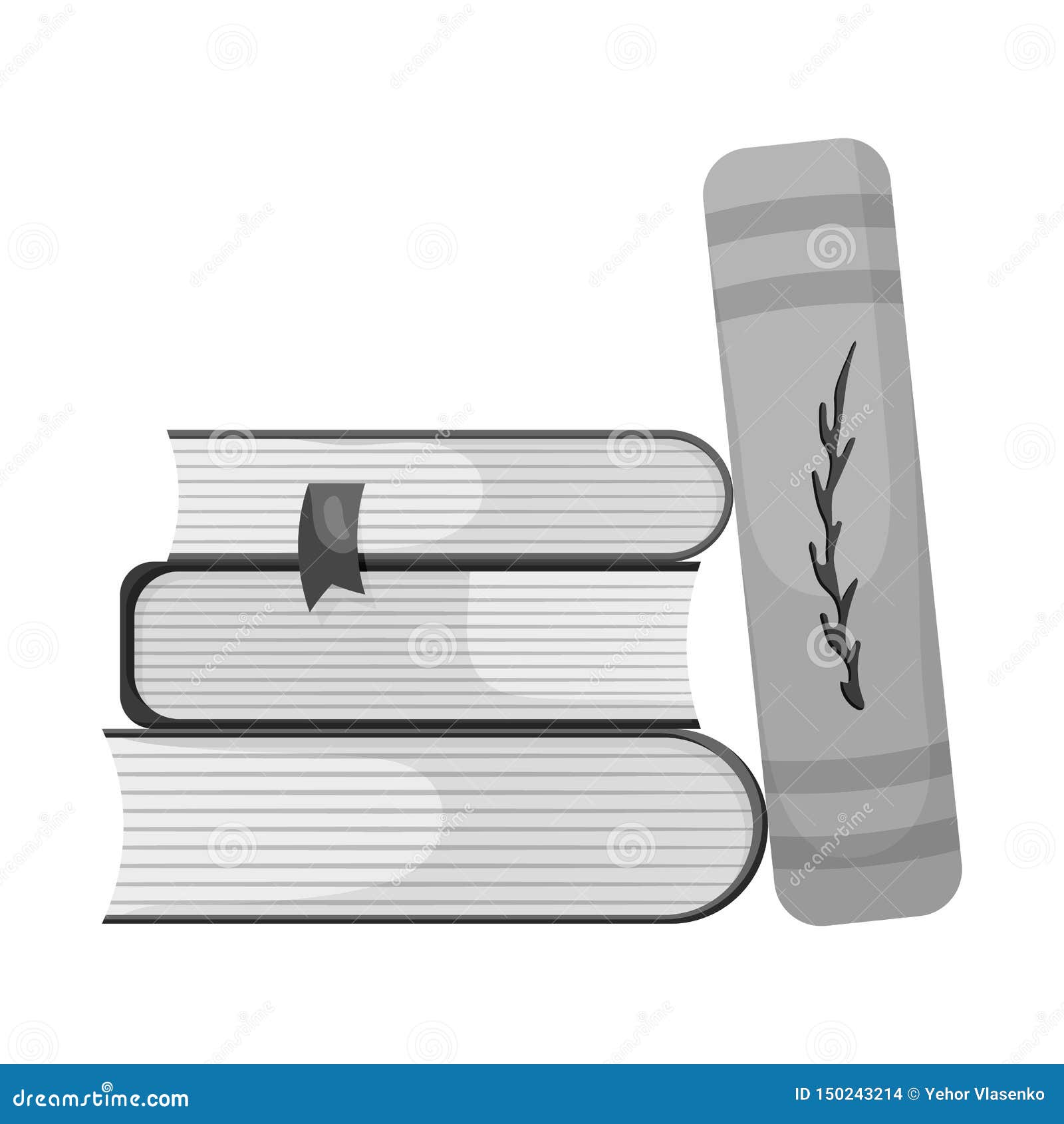 Vector Illustration of Book and Stack Icon. Collection of Book and ...