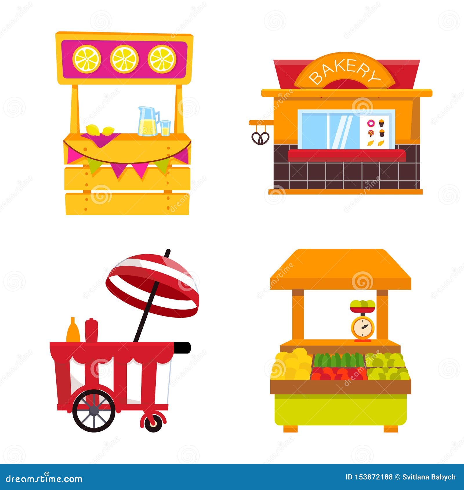 Vector Design of and Booth Logo. Set of and Vending Stock Vector ...