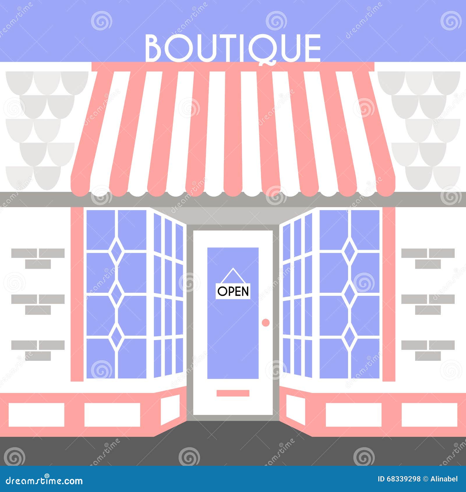 Vector Illustration with Boutique Stock Vector - Illustration of object ...