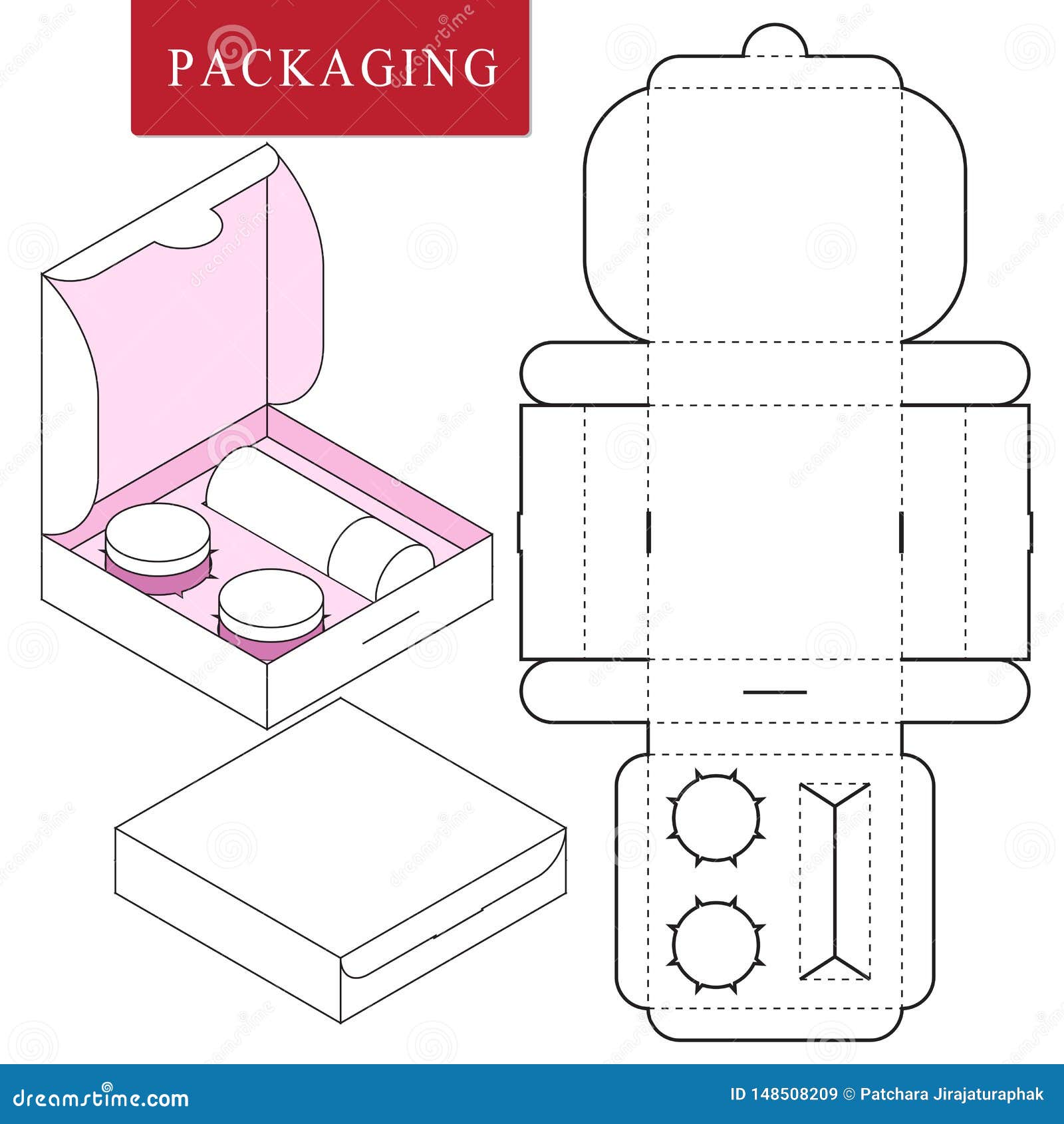 Vector Illustration of Box.Package Template Stock Vector - Illustration ...