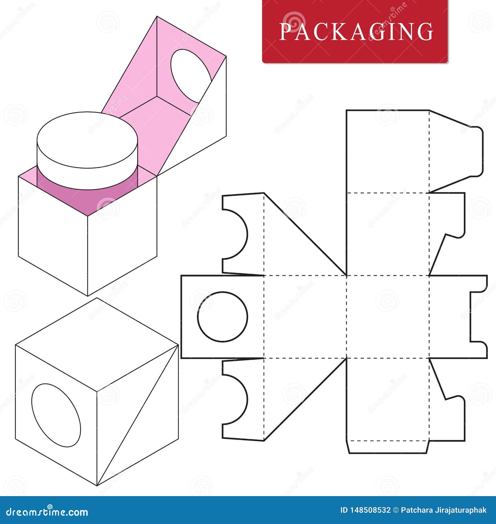 Vector Illustration of Box.Package Template Stock Vector - Illustration ...