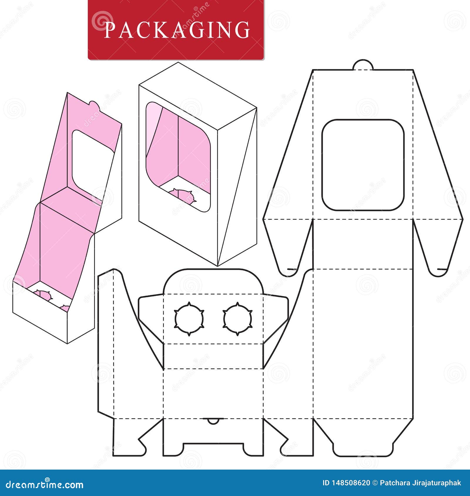 Vector Illustration of Box.Package Template Stock Vector - Illustration ...