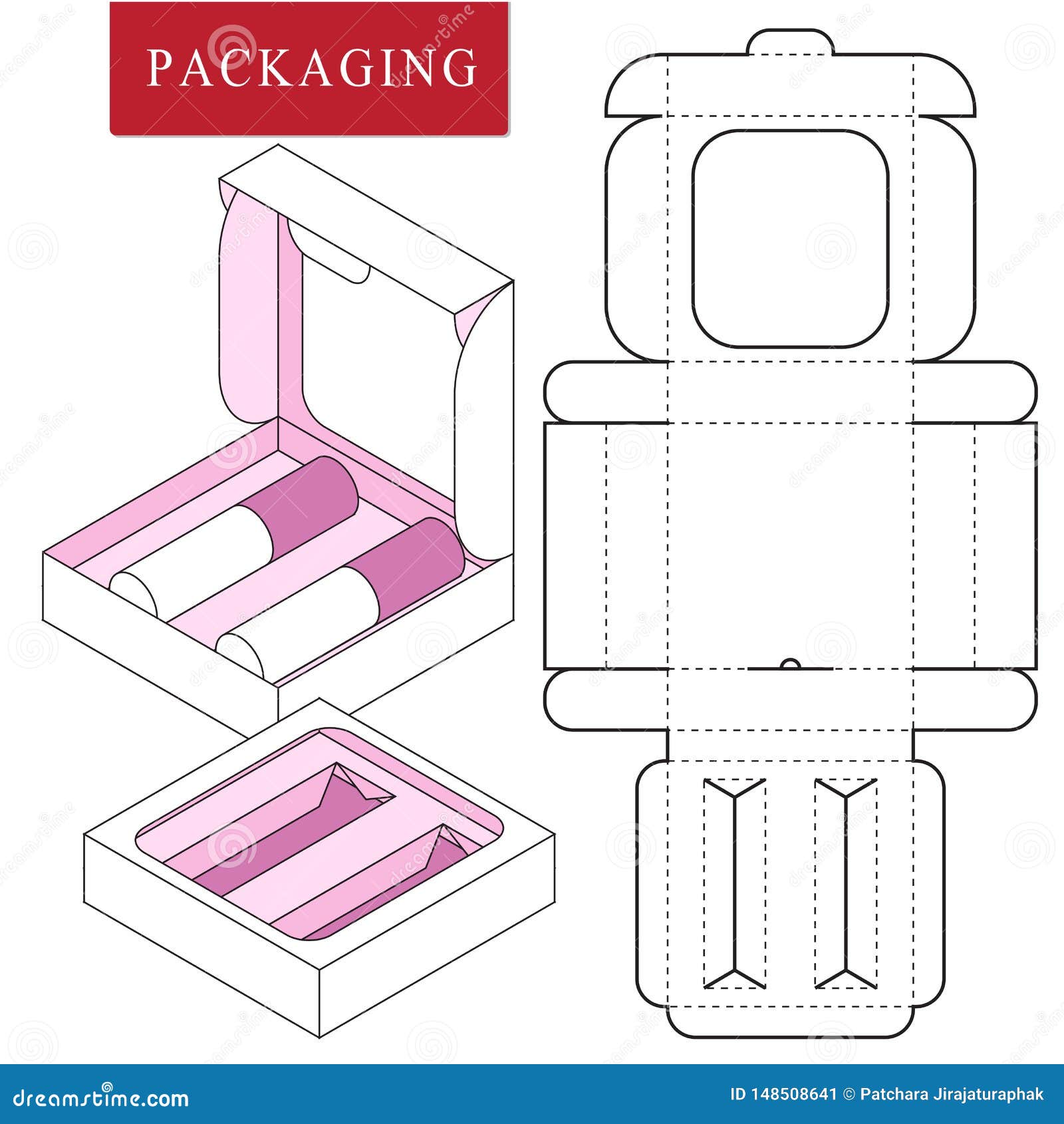 Vector Illustration of Box.Package Template Stock Vector - Illustration ...