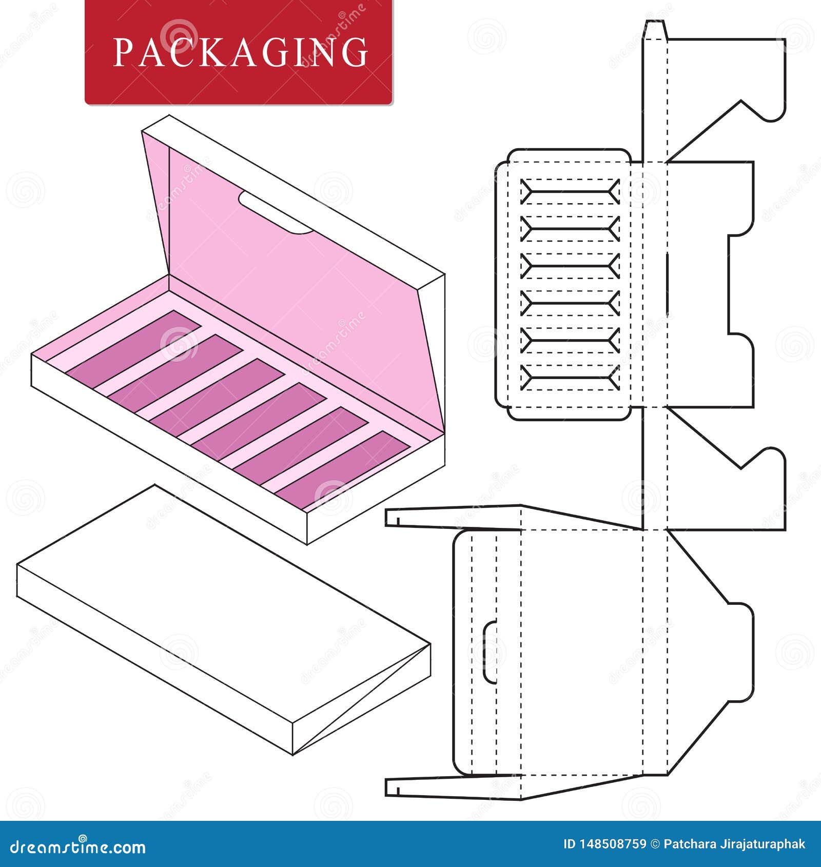 Vector Illustration of Box.Package Template Stock Vector - Illustration ...