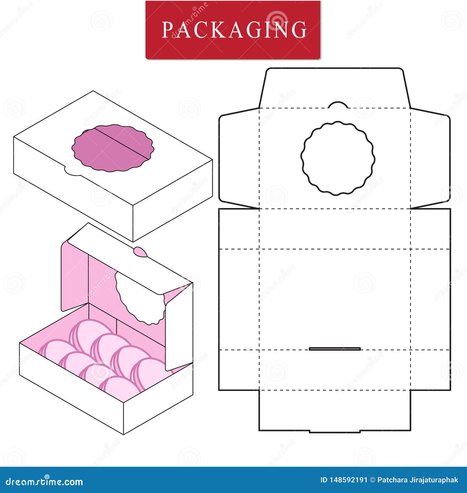 Vector Illustration of Box.Package Template Stock Vector - Illustration ...