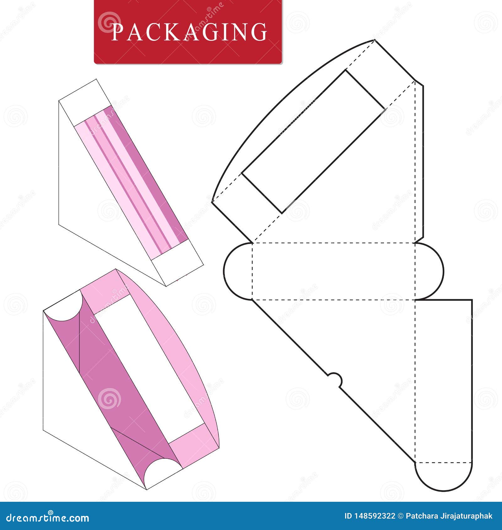 Vector Illustration of Box.Package Template Stock Vector - Illustration ...