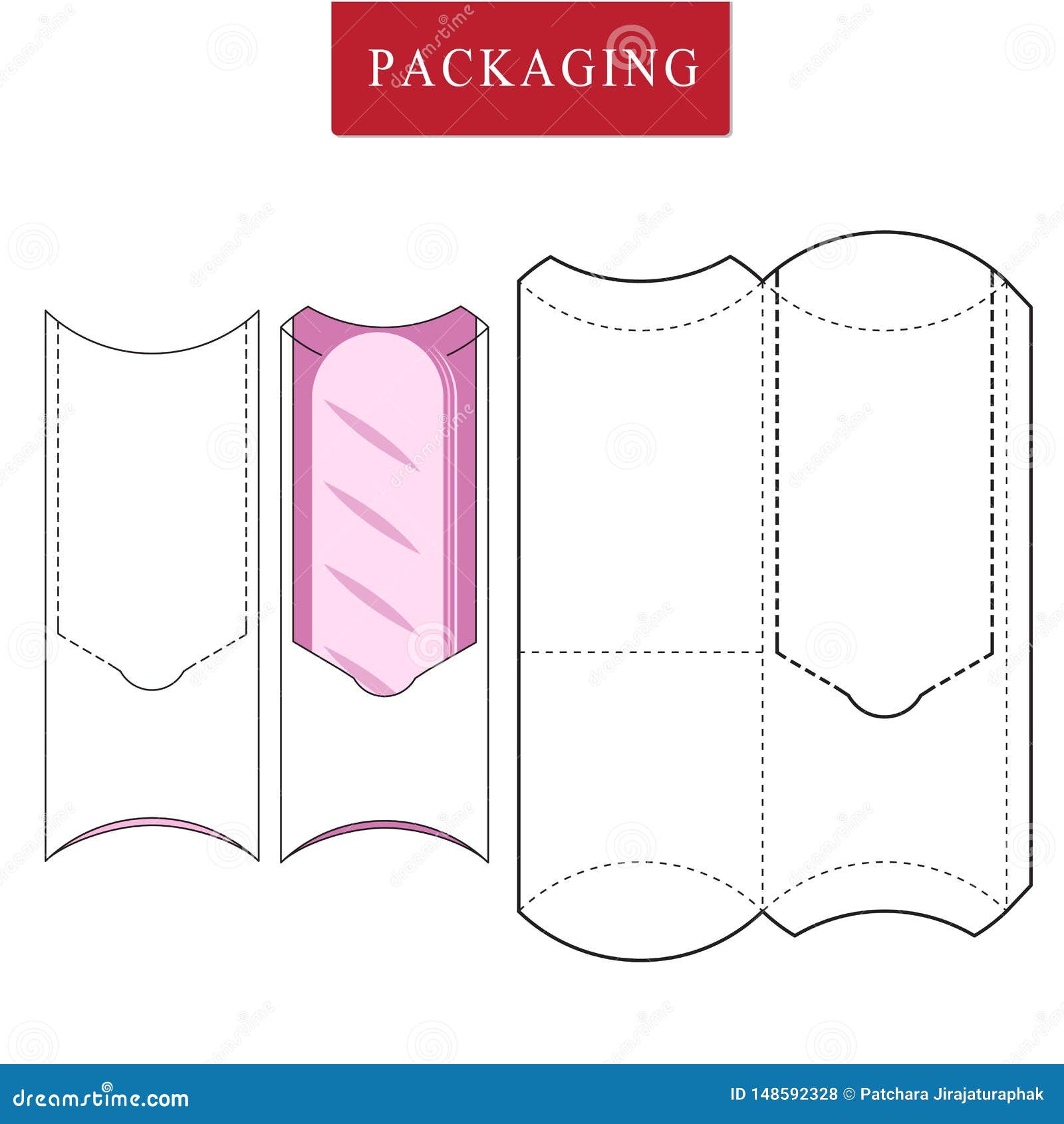 Vector Illustration of Box.Package Template Stock Vector - Illustration ...