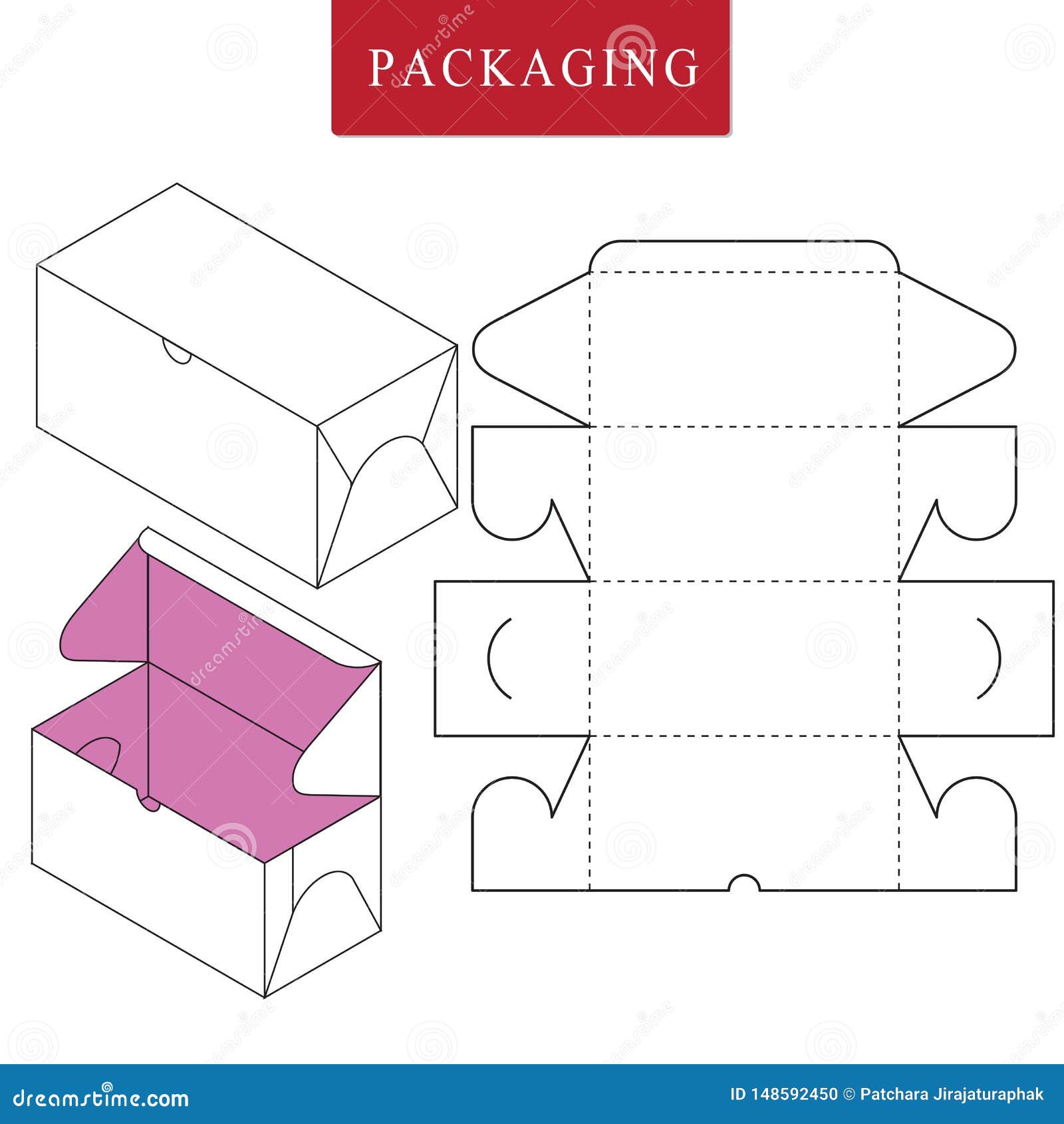 Vector Illustration of Box.Package Template Stock Vector - Illustration ...