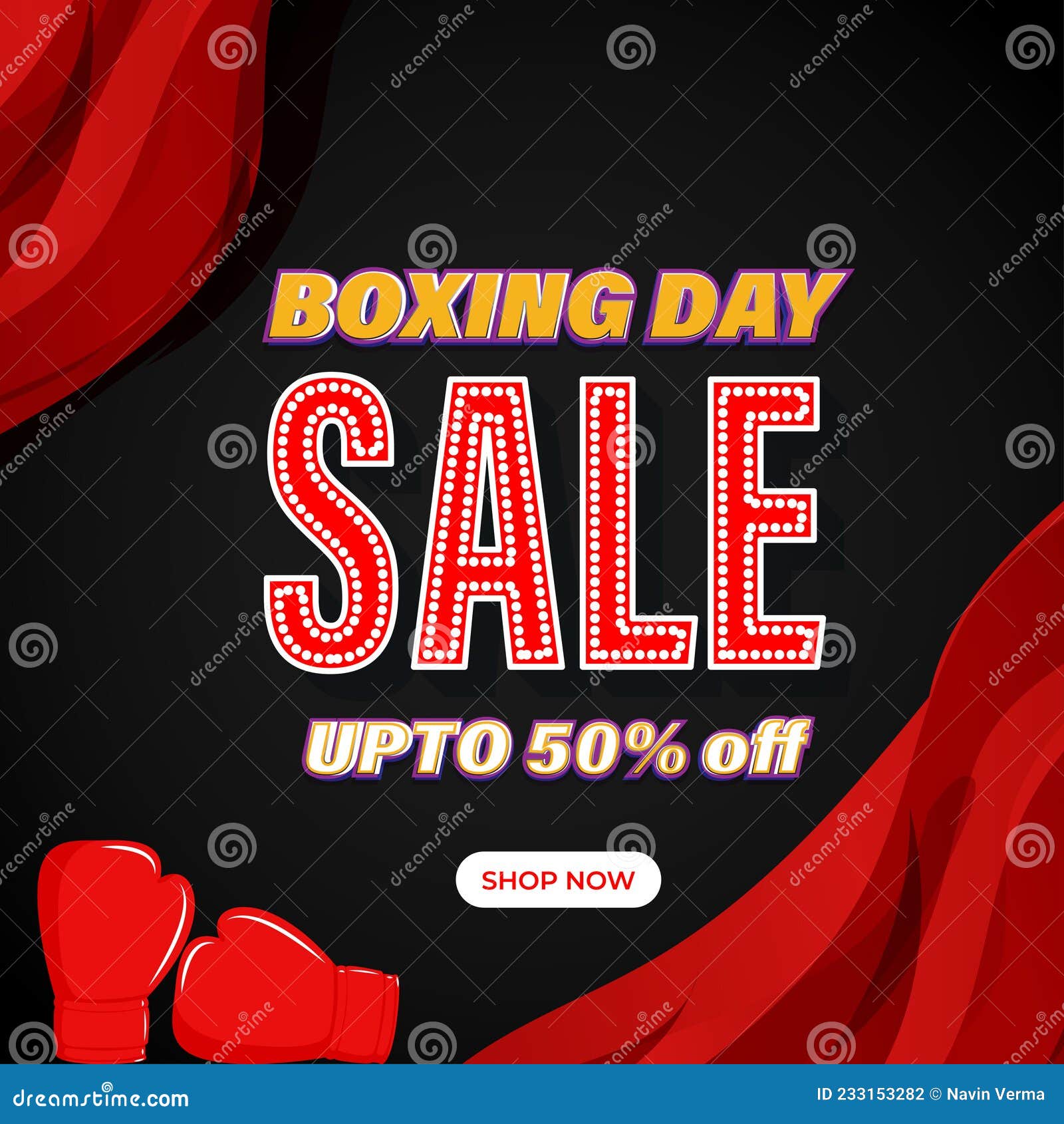 Vector Illustration for Boxing Day Offer Sale Banner Stock Illustration ...