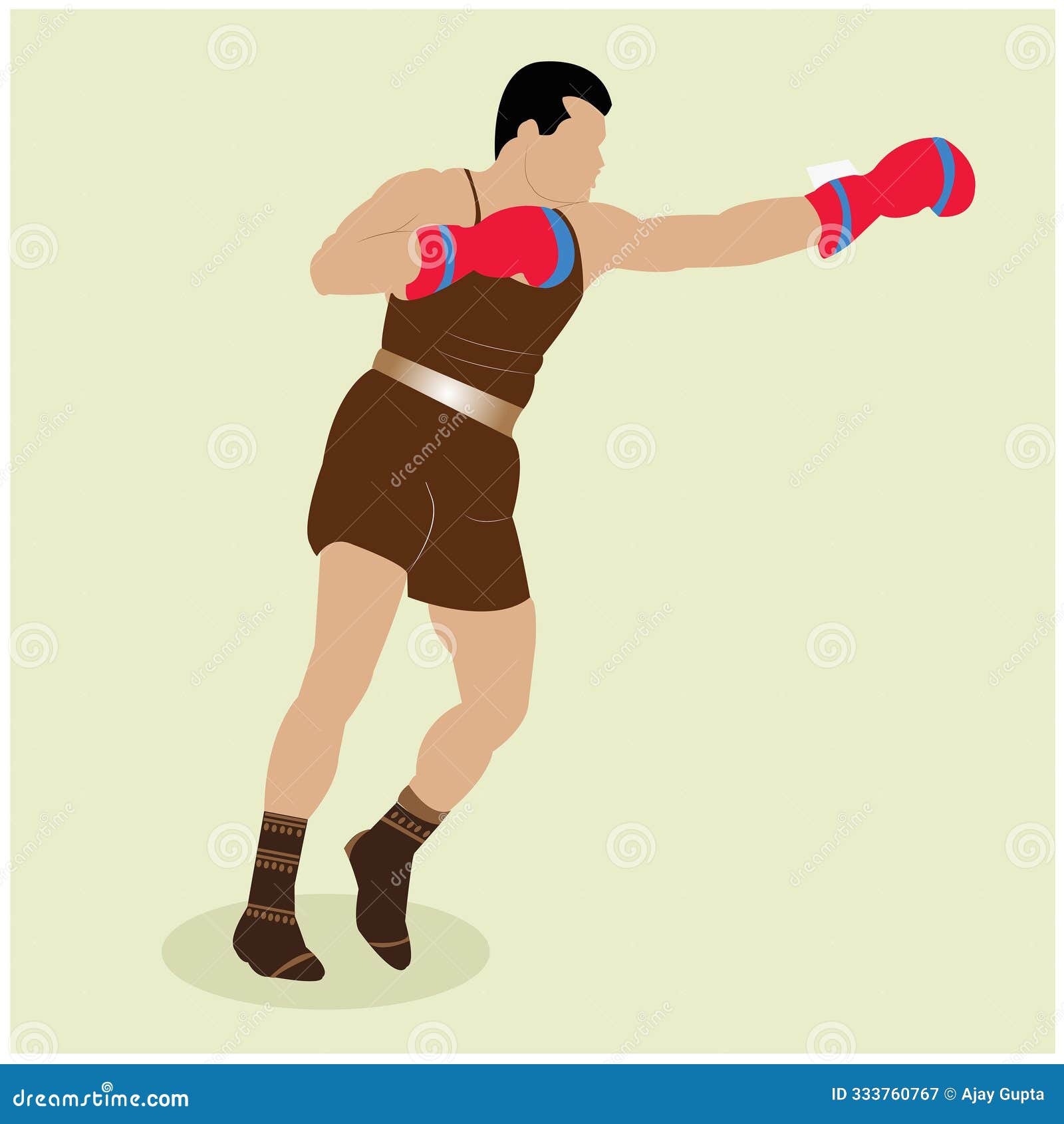 Boxing Man Vector Image stock illustration. Illustration of wearing ...