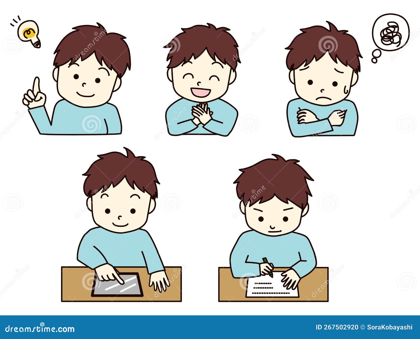 Studying 5 Patterns Stock Illustrations – 4 Studying 5 Patterns Stock ...