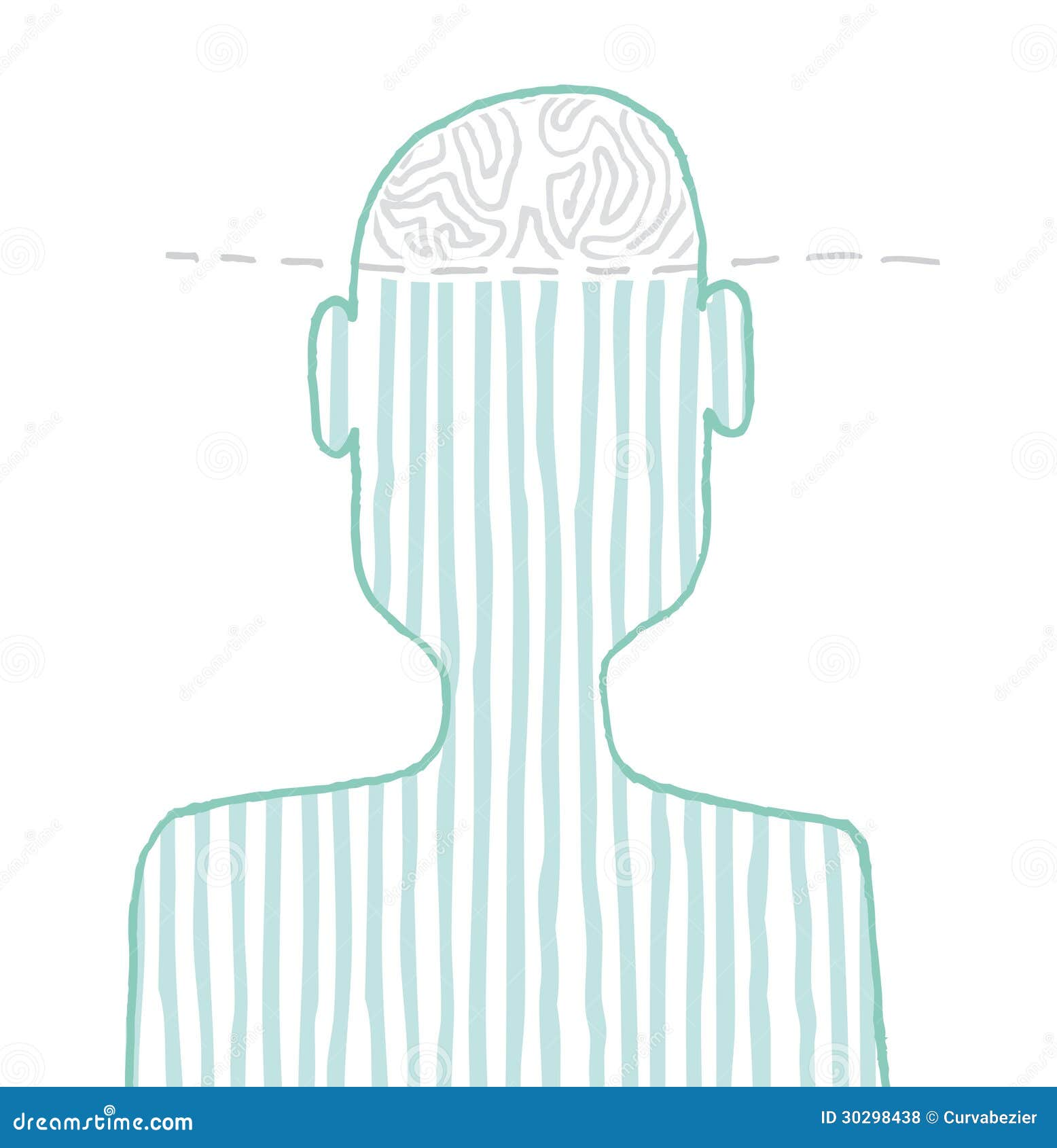 Brain Ideas / Out of Mind stock vector. Illustration of bizarre - 30298438