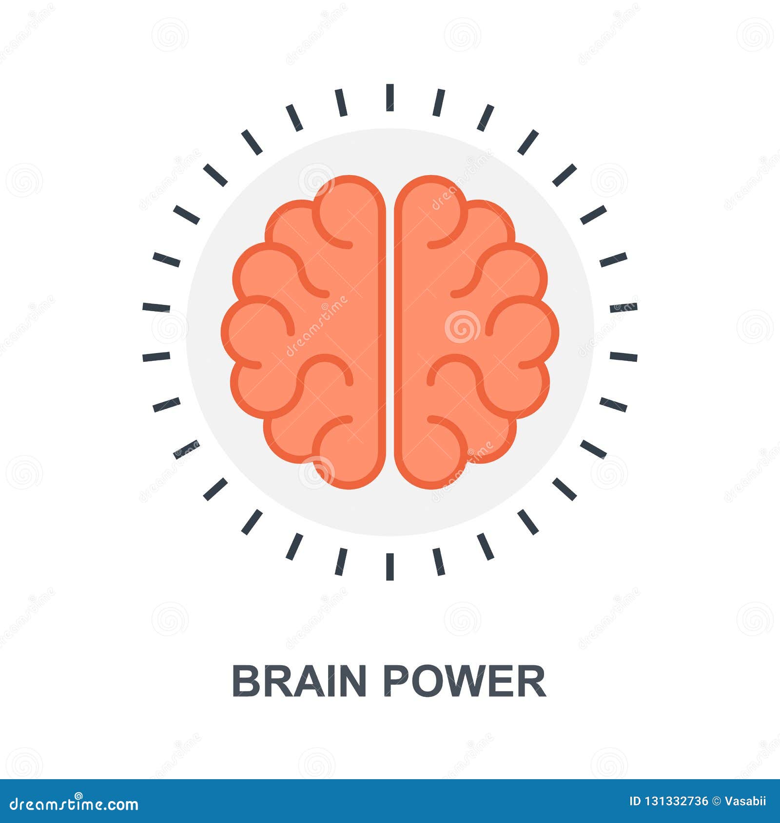 Brain Power Of The Mind Left And Right Hemisphere Cartoon Vector ...