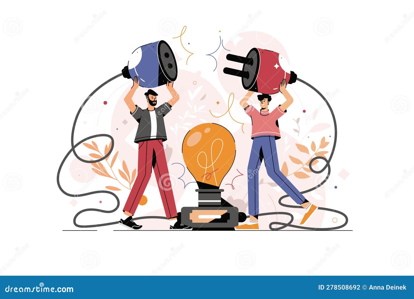 Vector Illustration, Brainstorming, Business Concept for Teamwork Stock ... Vector Illustration, Brainstorming, Business Concept for Teamwork Stock ...