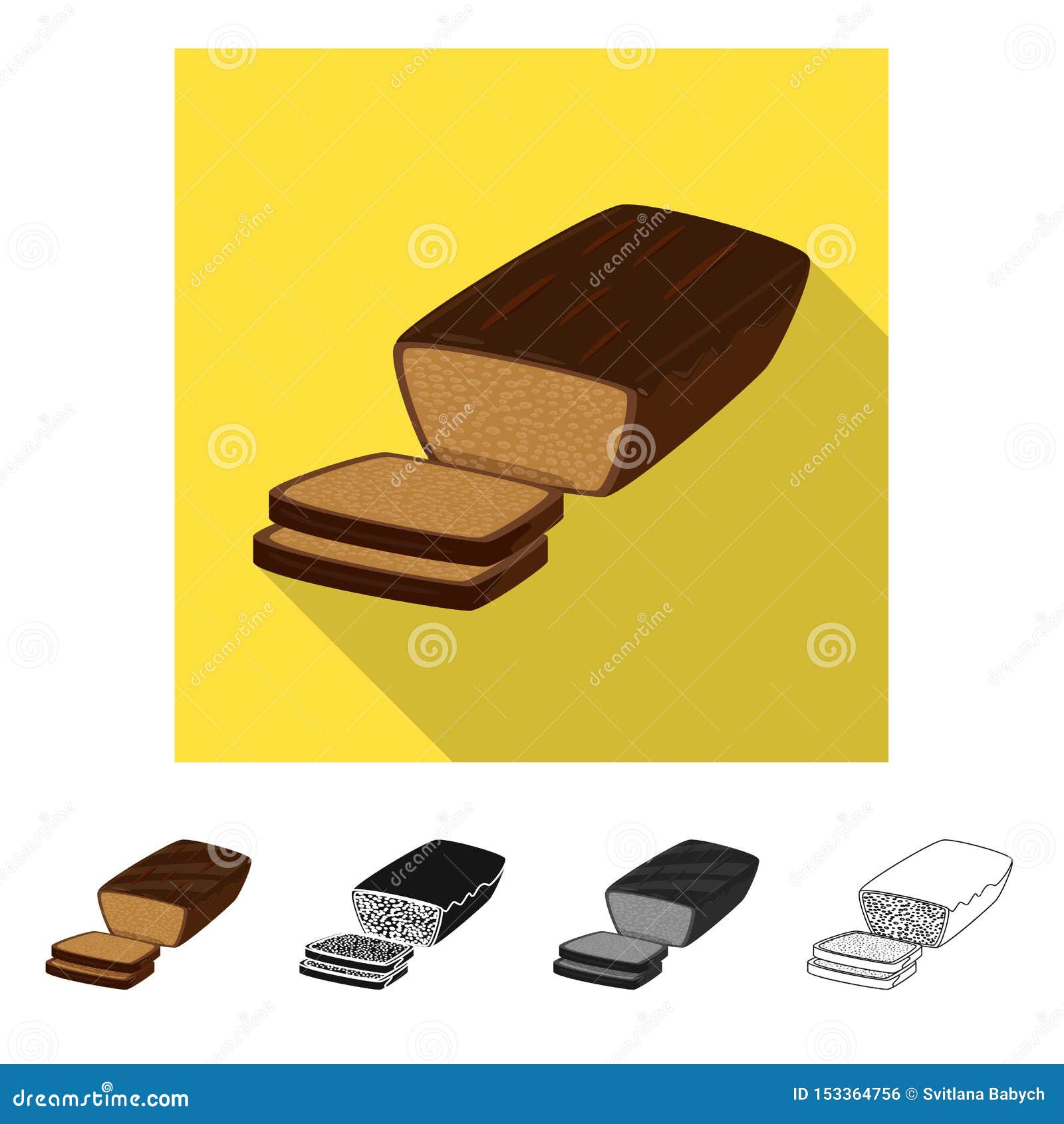 Vector Design of Bread and Banana Logo. Set of Bread and Recipe Stock ...