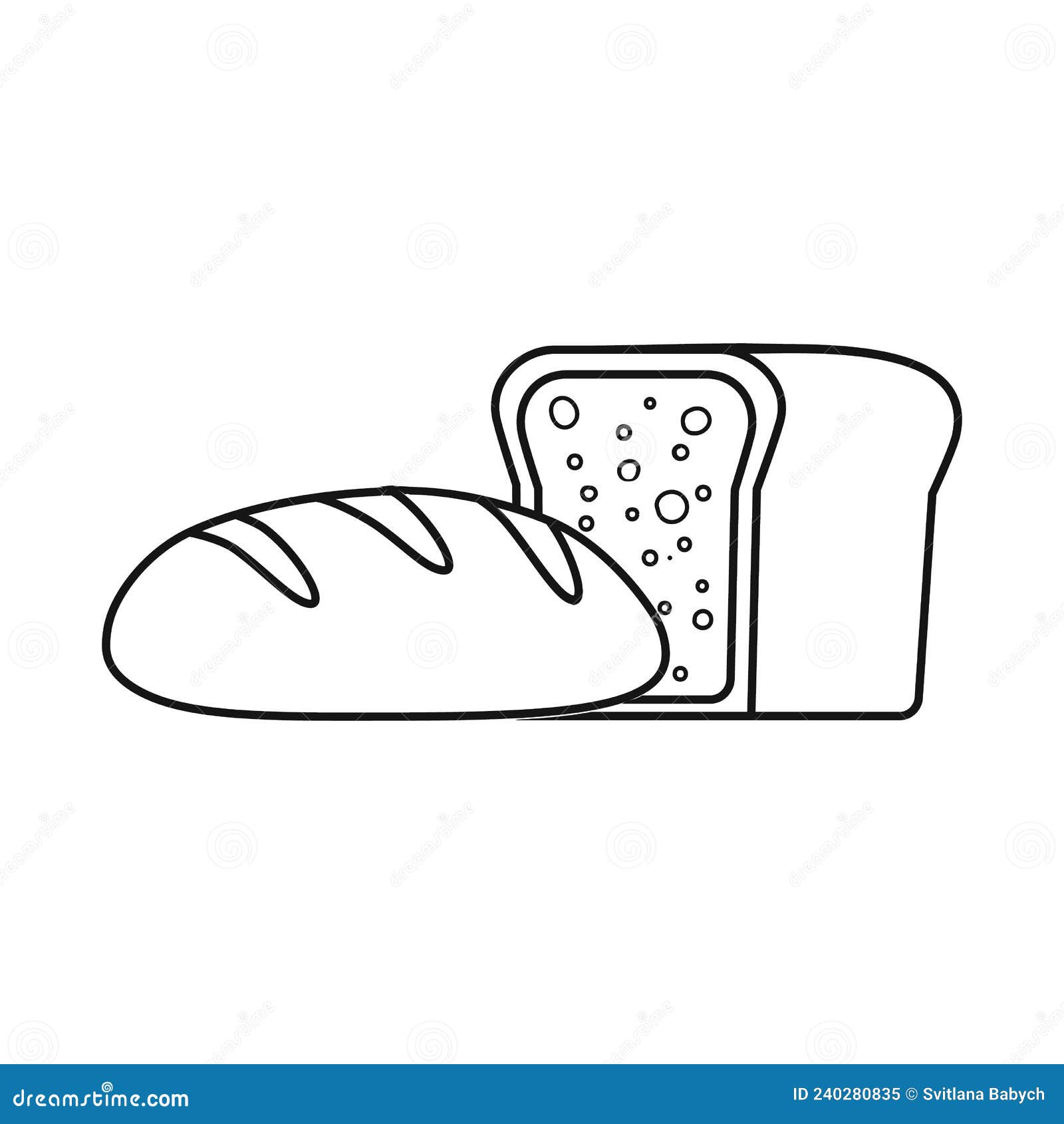 Vector Design of Bread and Loaf Logo. Set of Bread and Bun Vector Icon ...