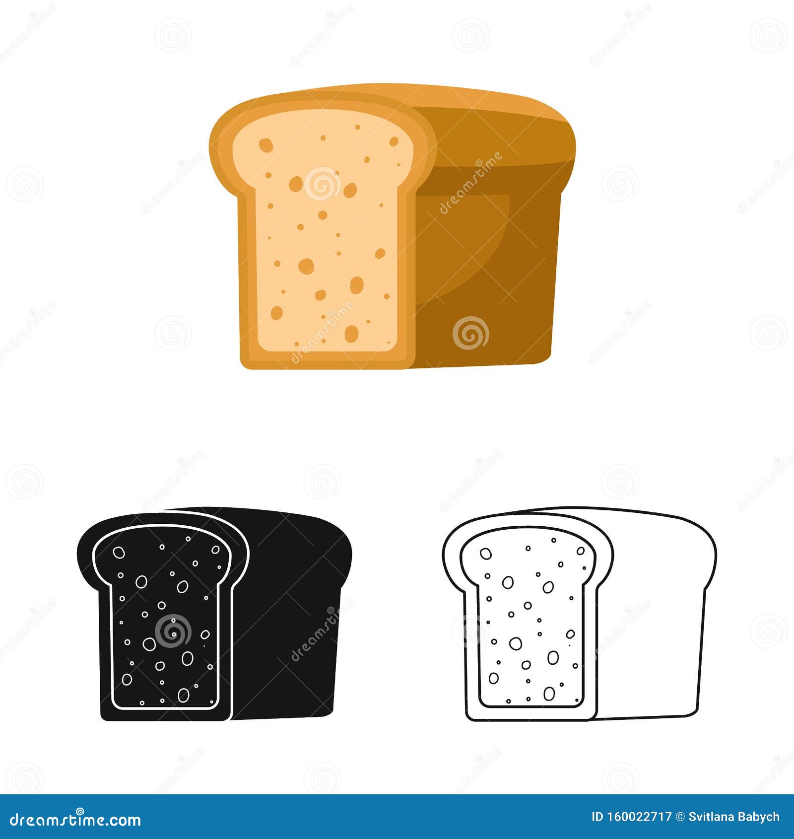 Vector Design of Bread and Loaf Logo. Collection of Bread and Slice ...