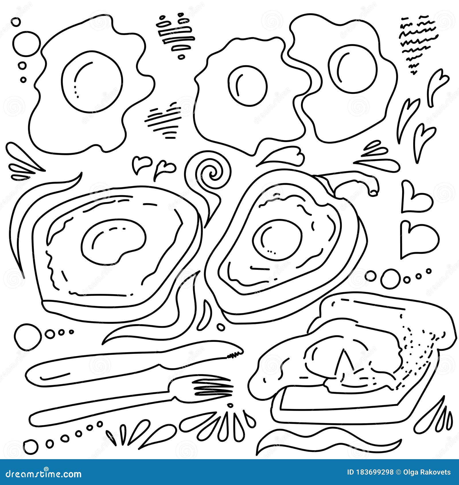 Poached Egg Cartoon Illustration | CartoonDealer.com #40835081