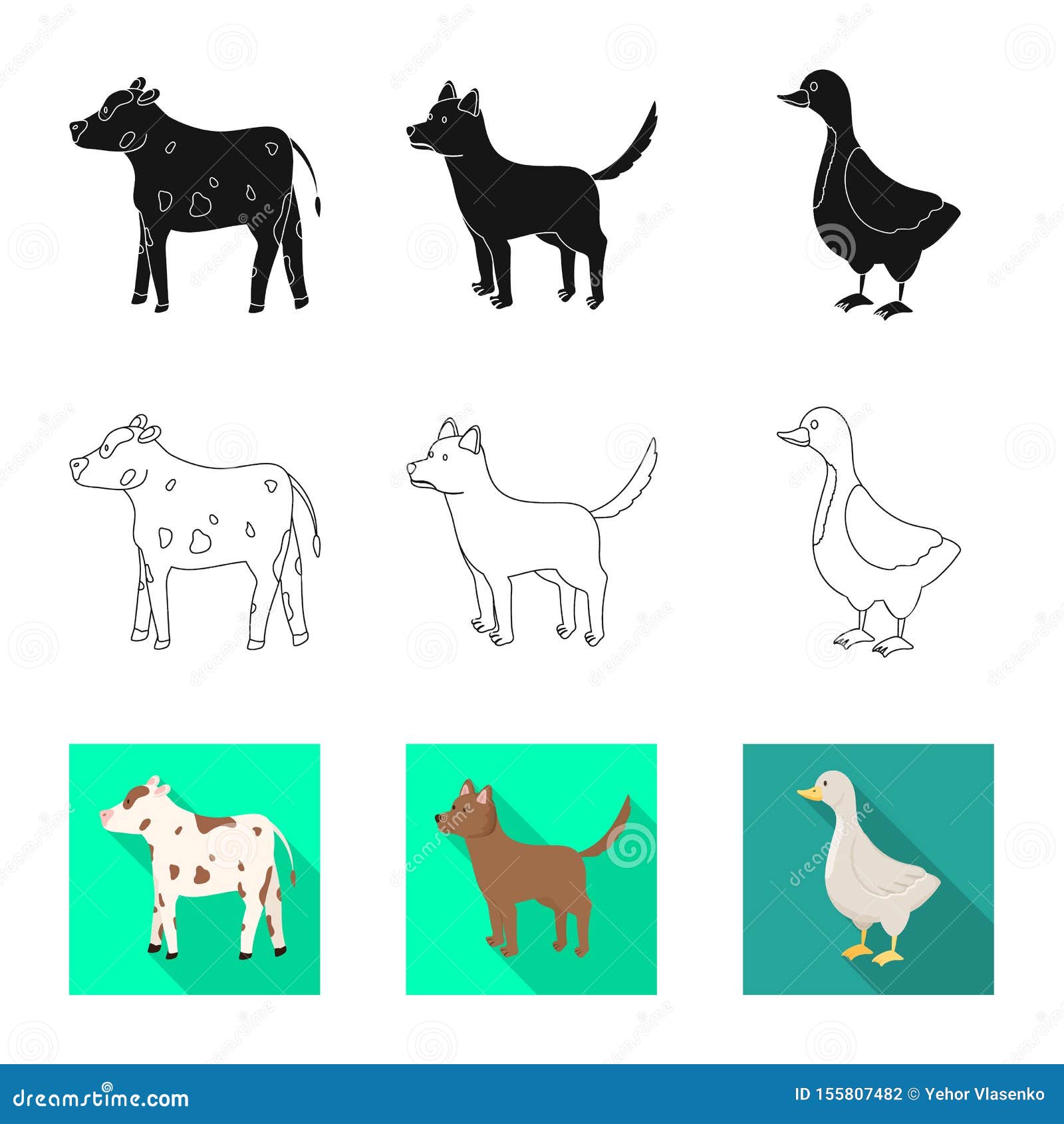 Vector Illustration of Breeding and Kitchen Icon. Set of Breeding and ...
