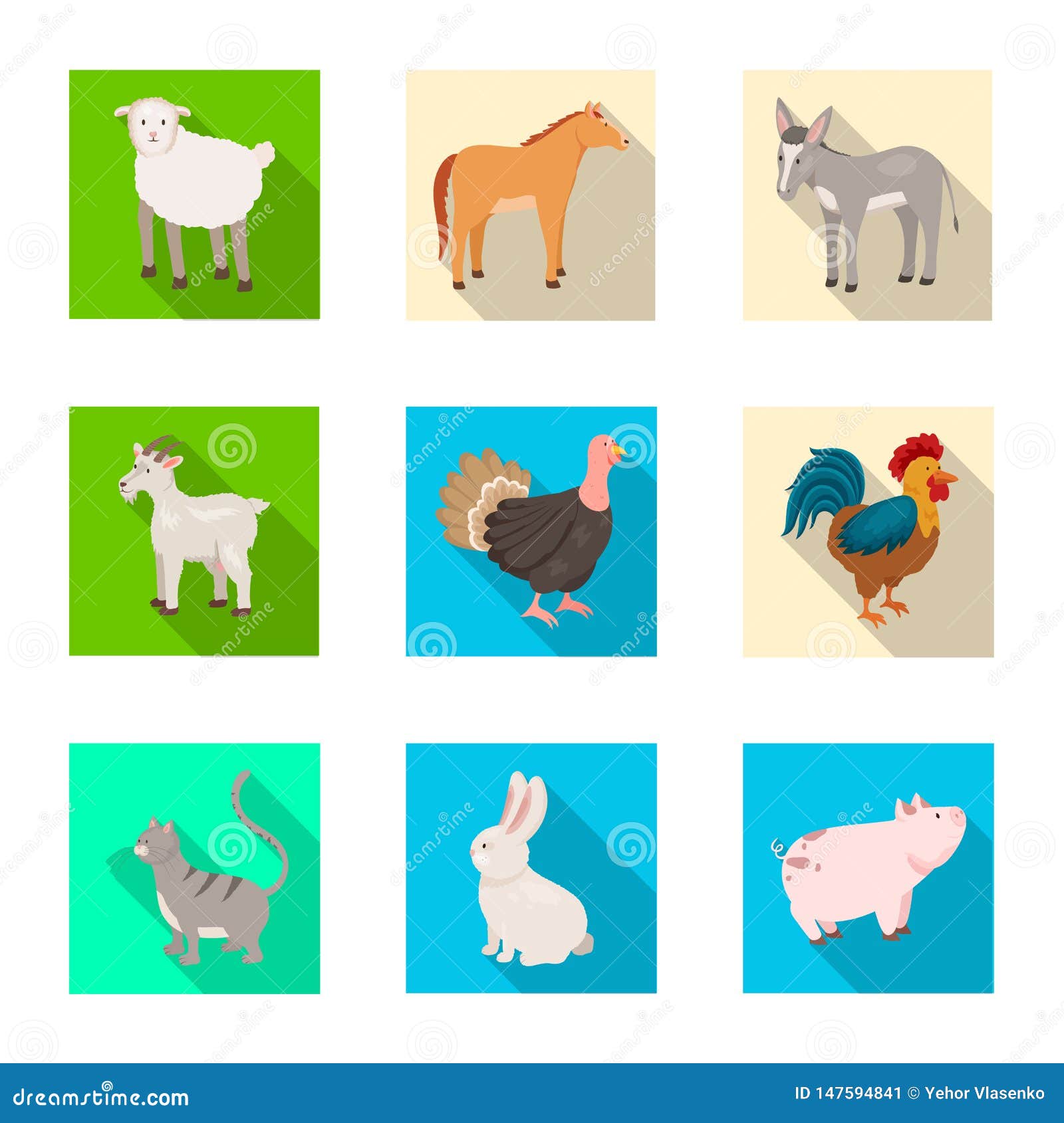 Vector Design of Breeding and Kitchen Icon. Set of Breeding and Organic ...