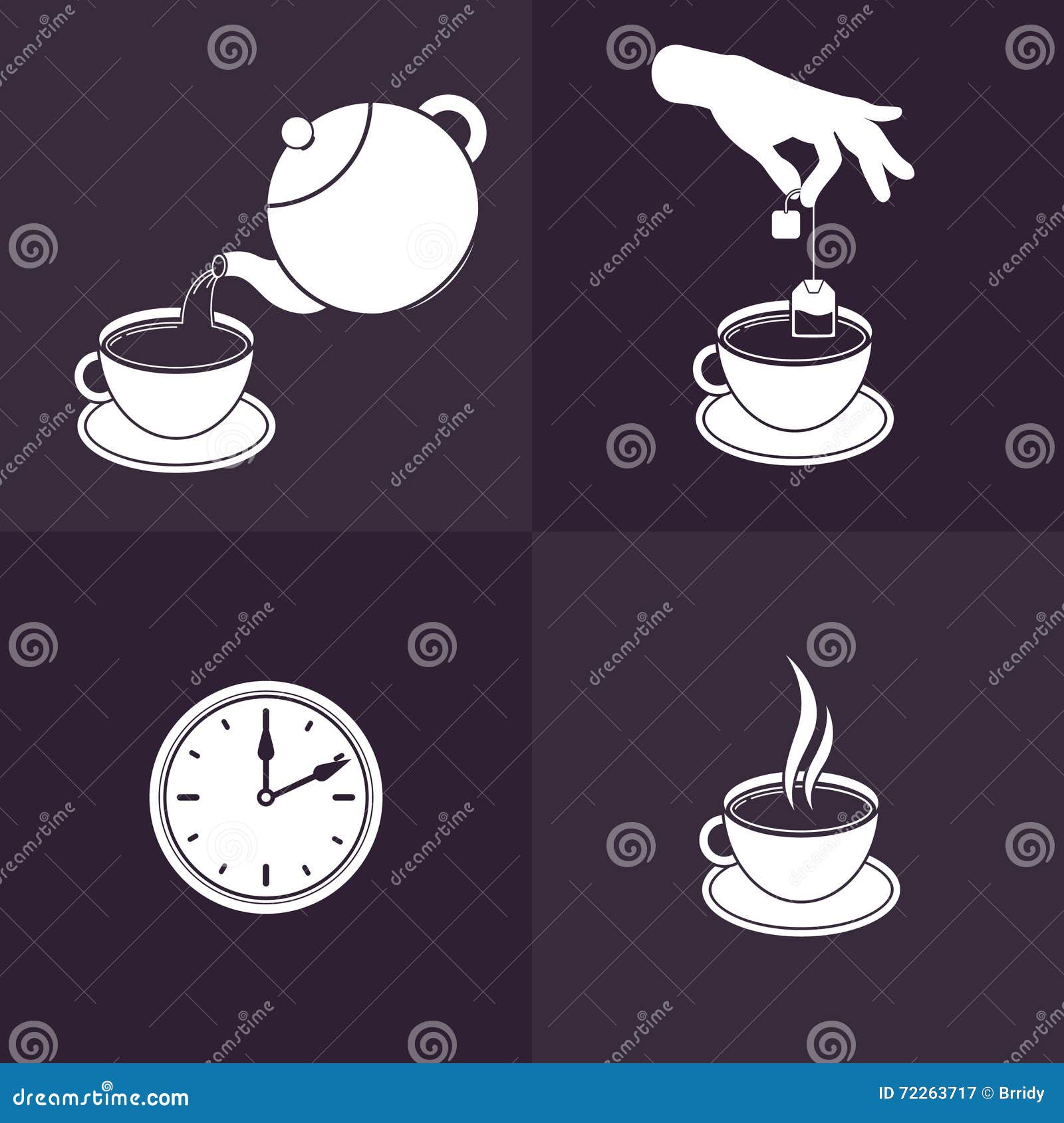 Vector Illustration of Brewing Tea Stock Vector - Illustration of logo ...