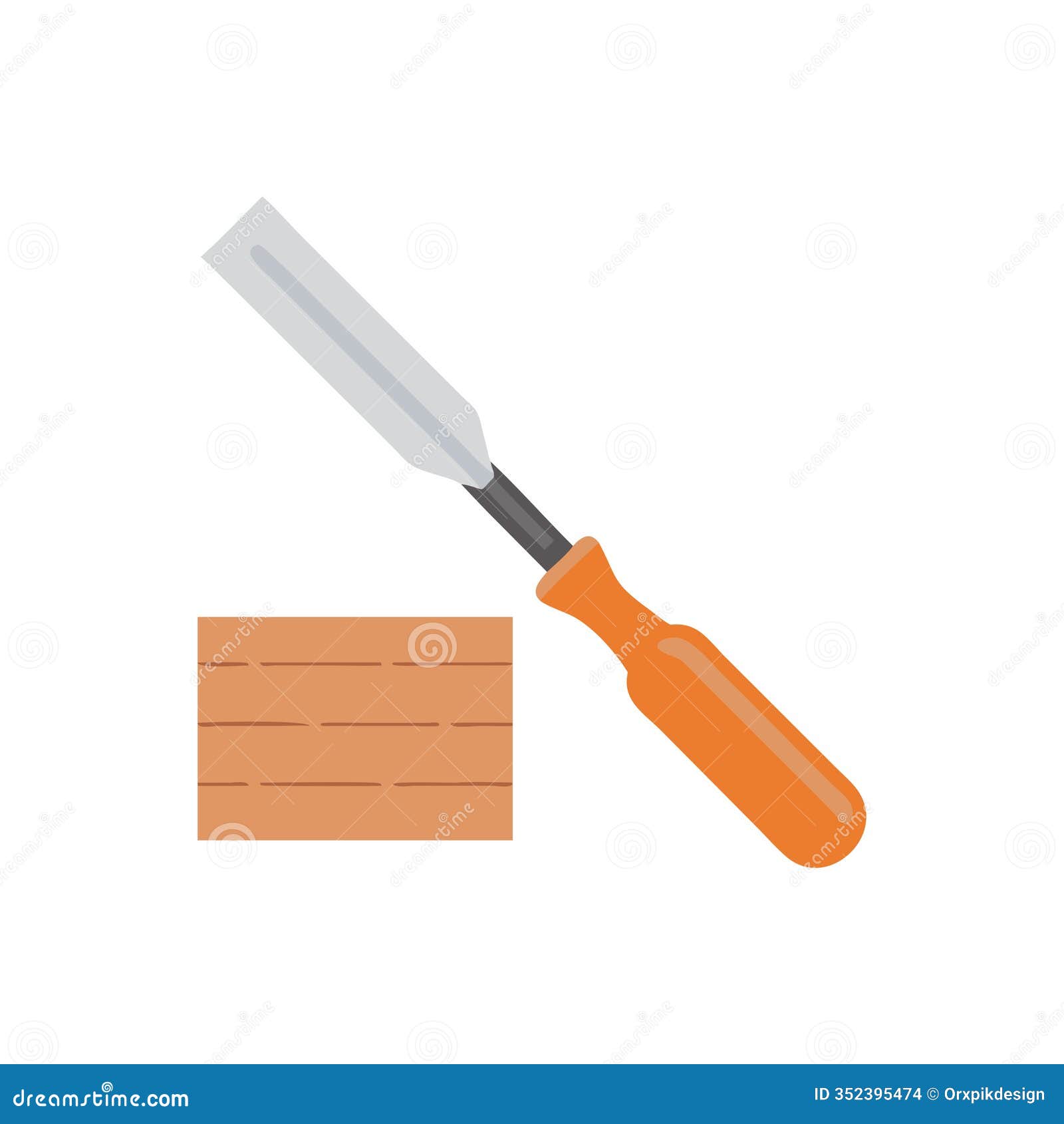 Brick Chisel Design Vector Illustration Stock Illustration ...