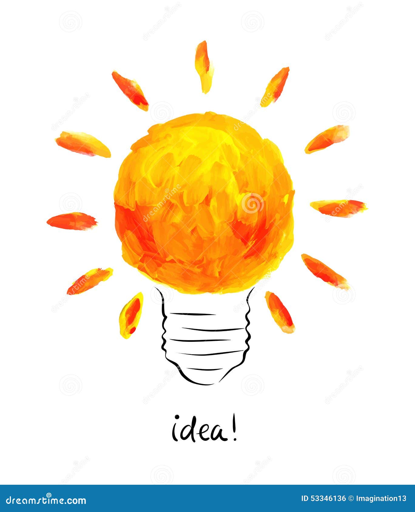 Vector Illustration -- Bright Idea Stock Vector - Illustration of round ...