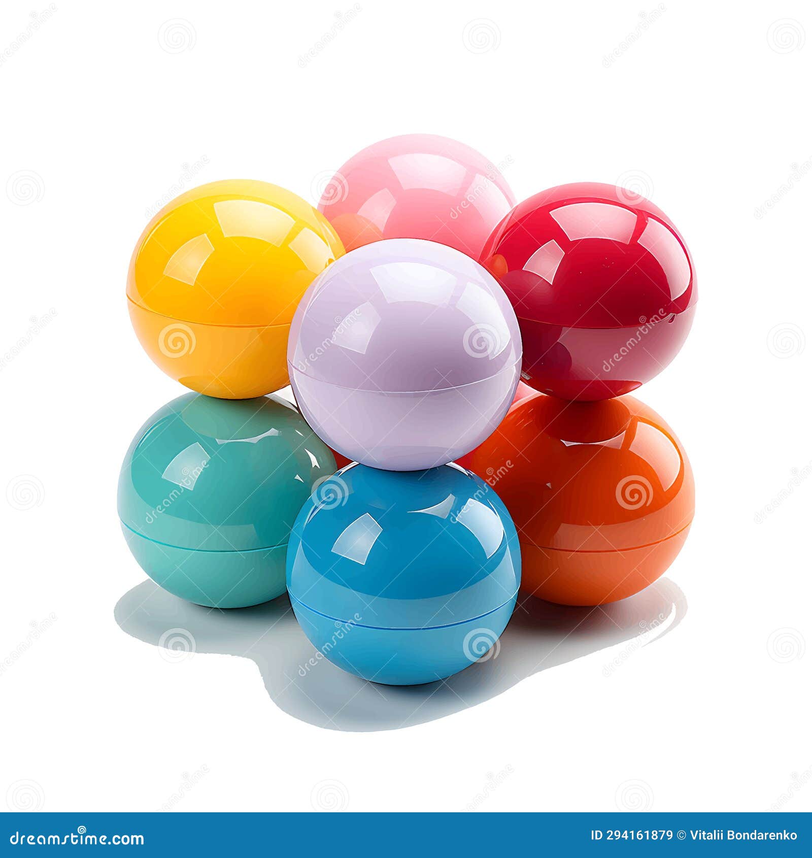 Vector Illustration of Bright Multi -colored Balls. Stock Vector ...