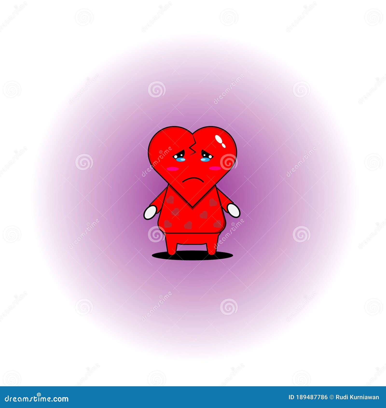 Broken Hearted Illustration Cartoon, Stickman Character On White ...