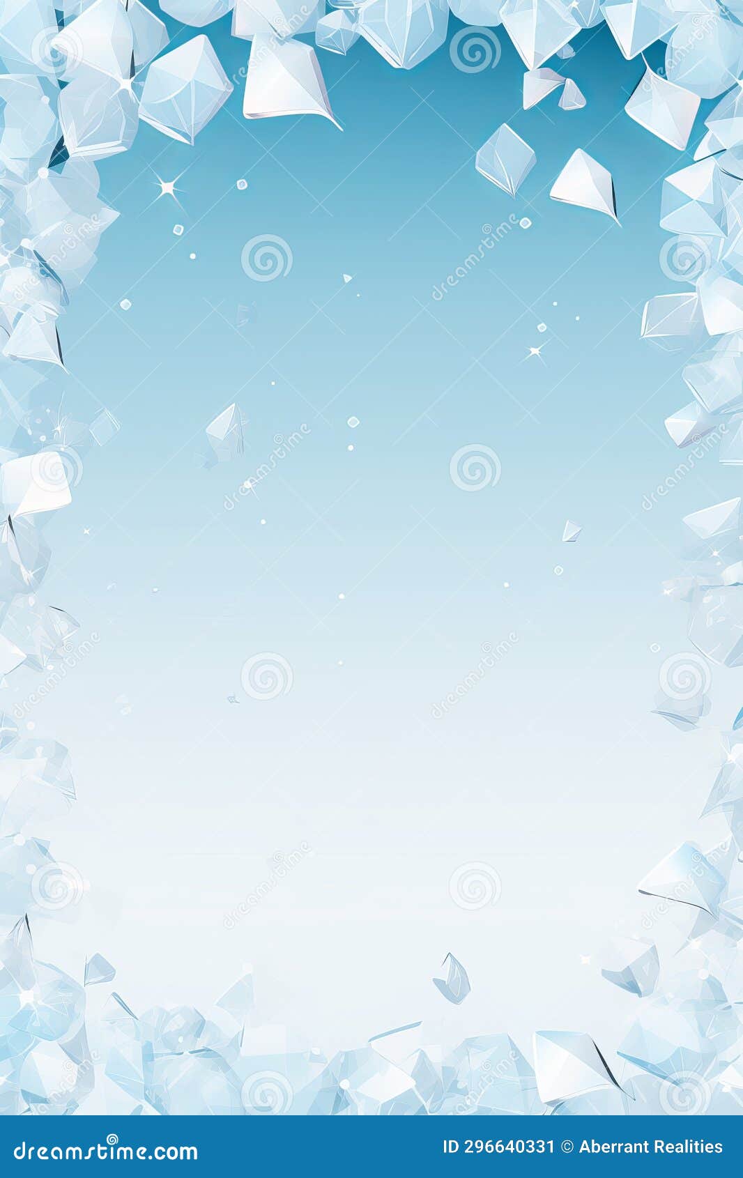 Vector Illustration of a Broken Ice Frame with Space for Text Stock ...